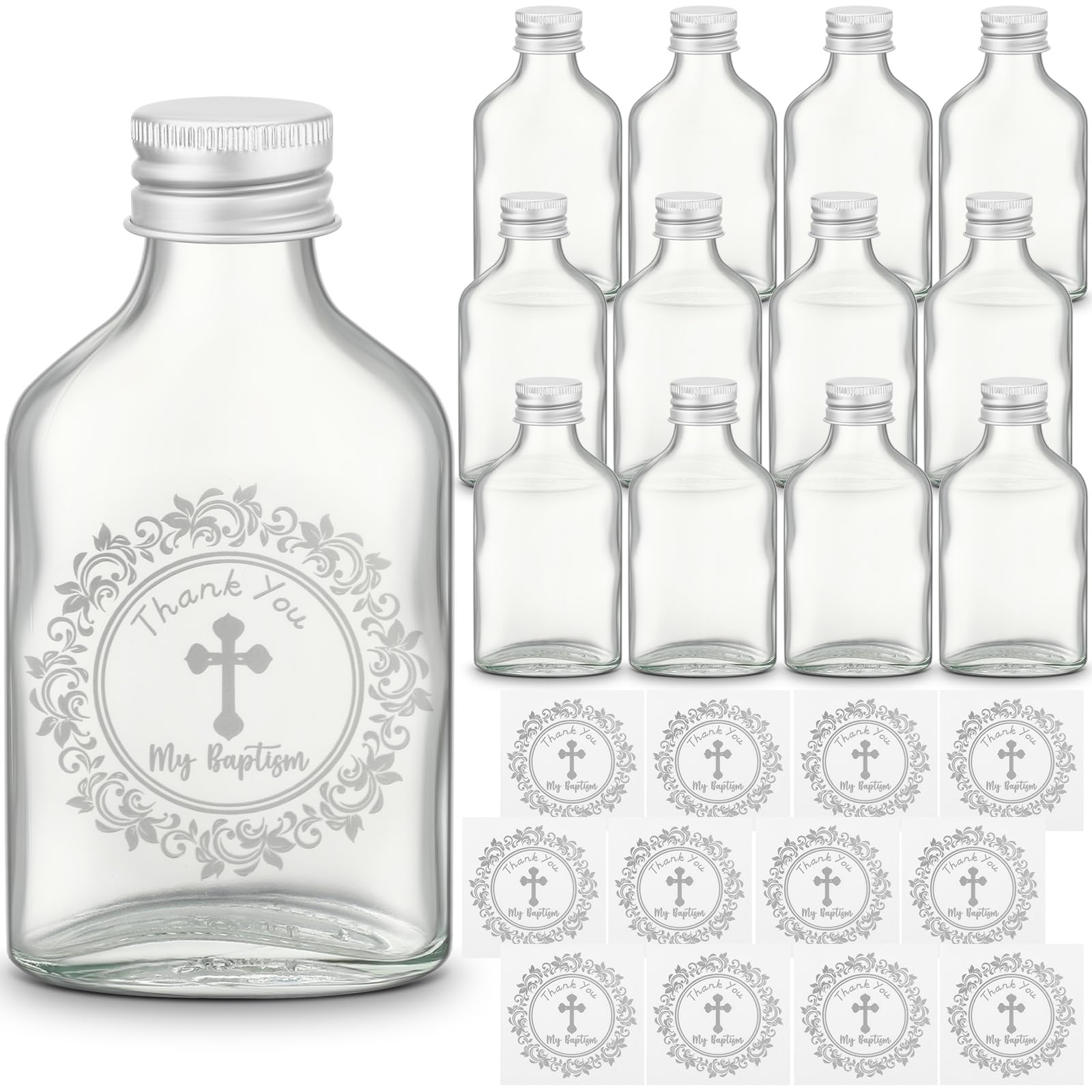 Amazon.com: Chuangdi 16 Sets Baptism Rosary Holy Bottle Set 1.7oz ...