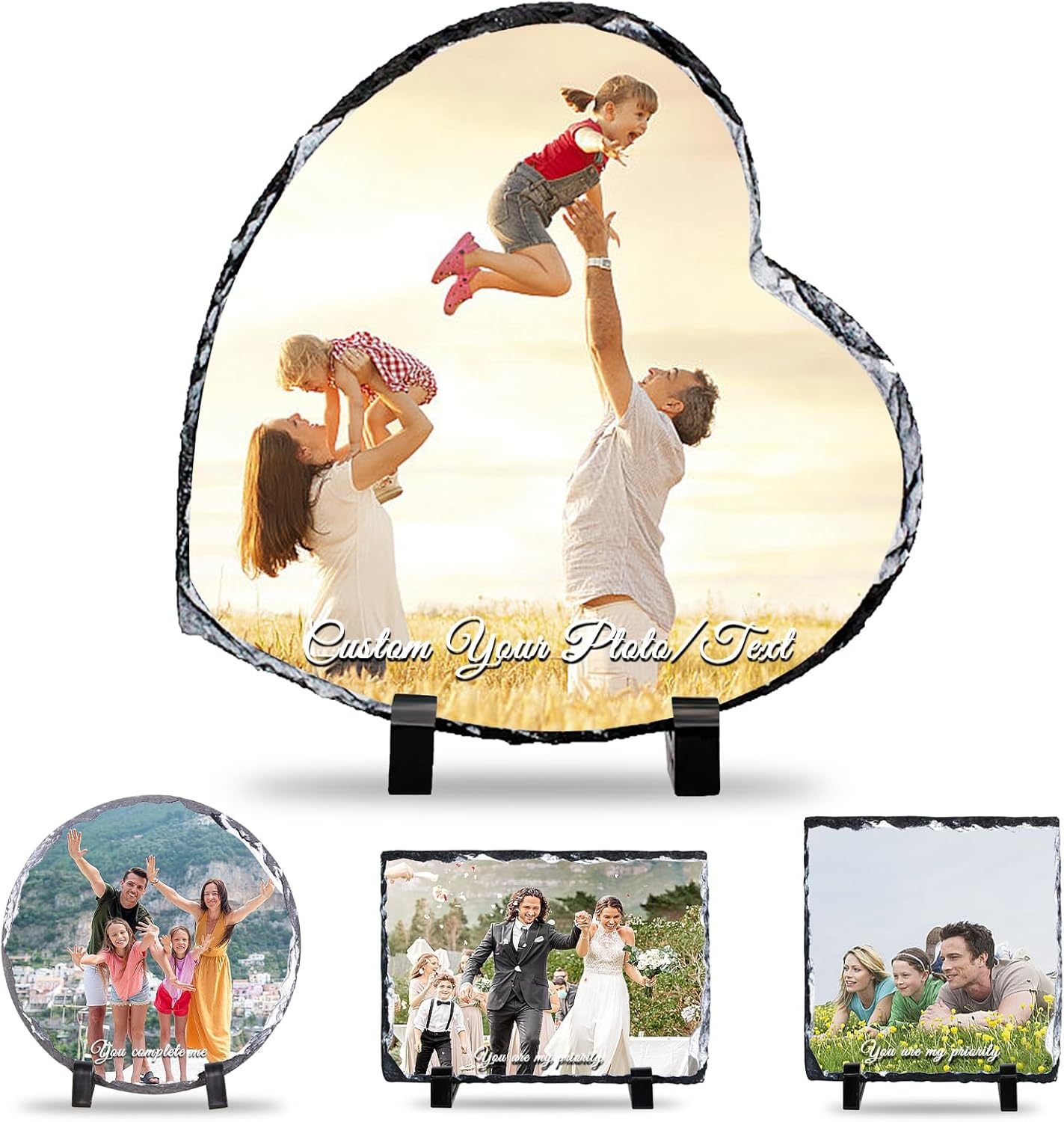 Amazon.com - HJX Custom Rock Slate Picture Frame - Personalized Custom ...