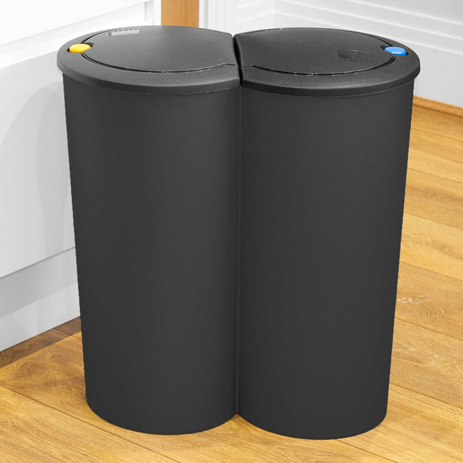 Buy TRTO Circular Double Recycling Waste Bin Duo Rubbish Plastic ...