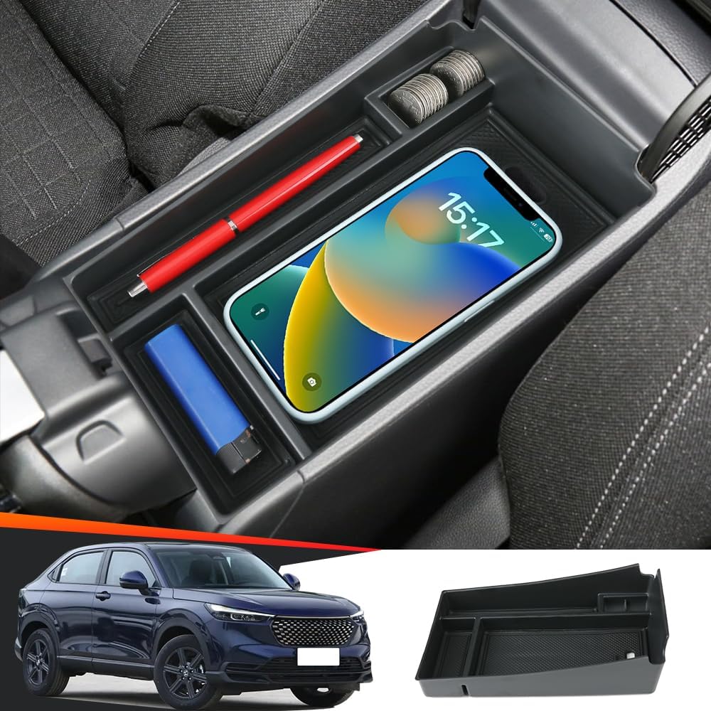 Amazon.com: LUNQIN Car Center Console Organizer Tray for Honda HR-V HRV ...