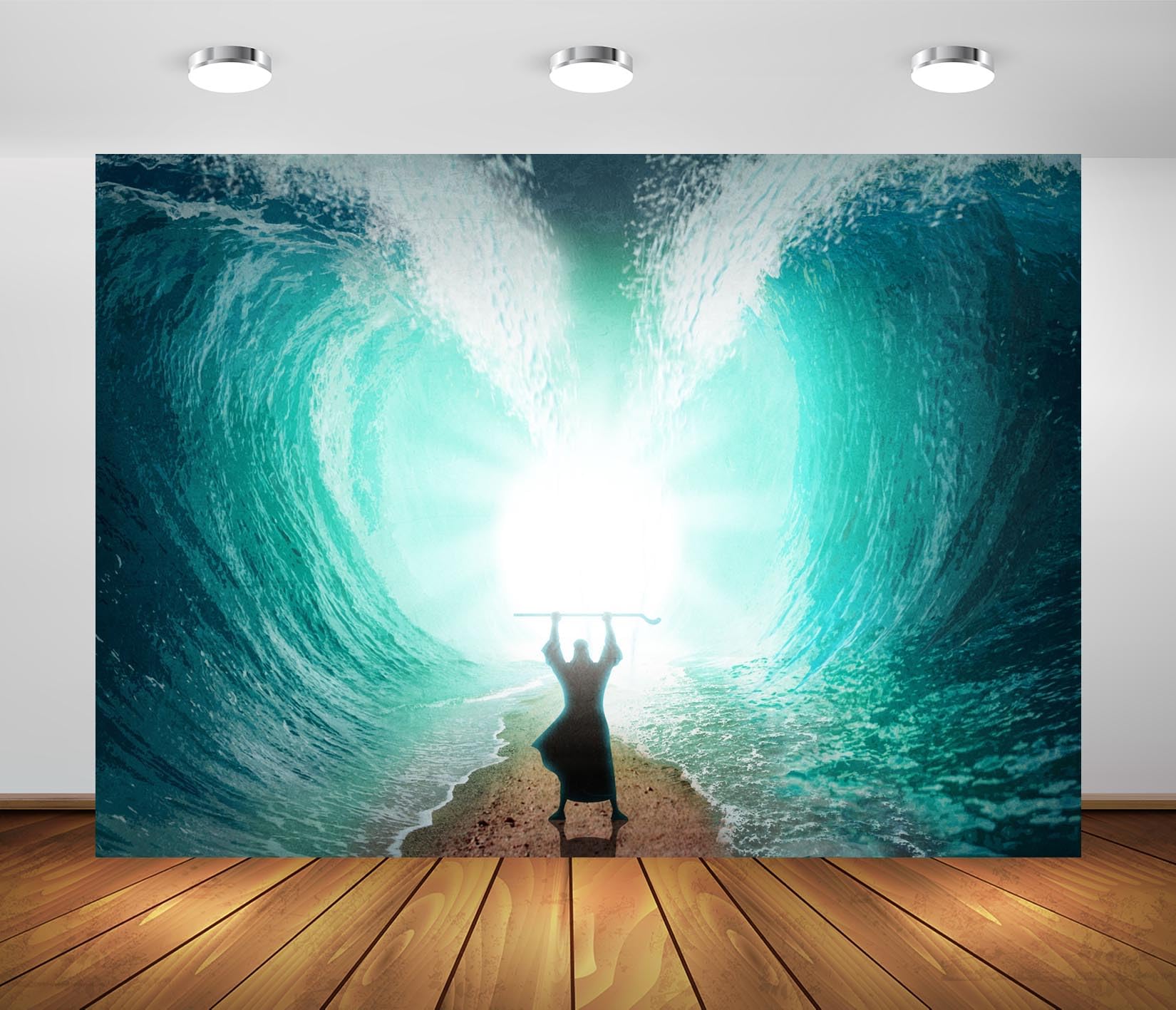 Amazon.com : BELECO 6x4ft Fabric Moses Parting The Red Sea Backdrop ...