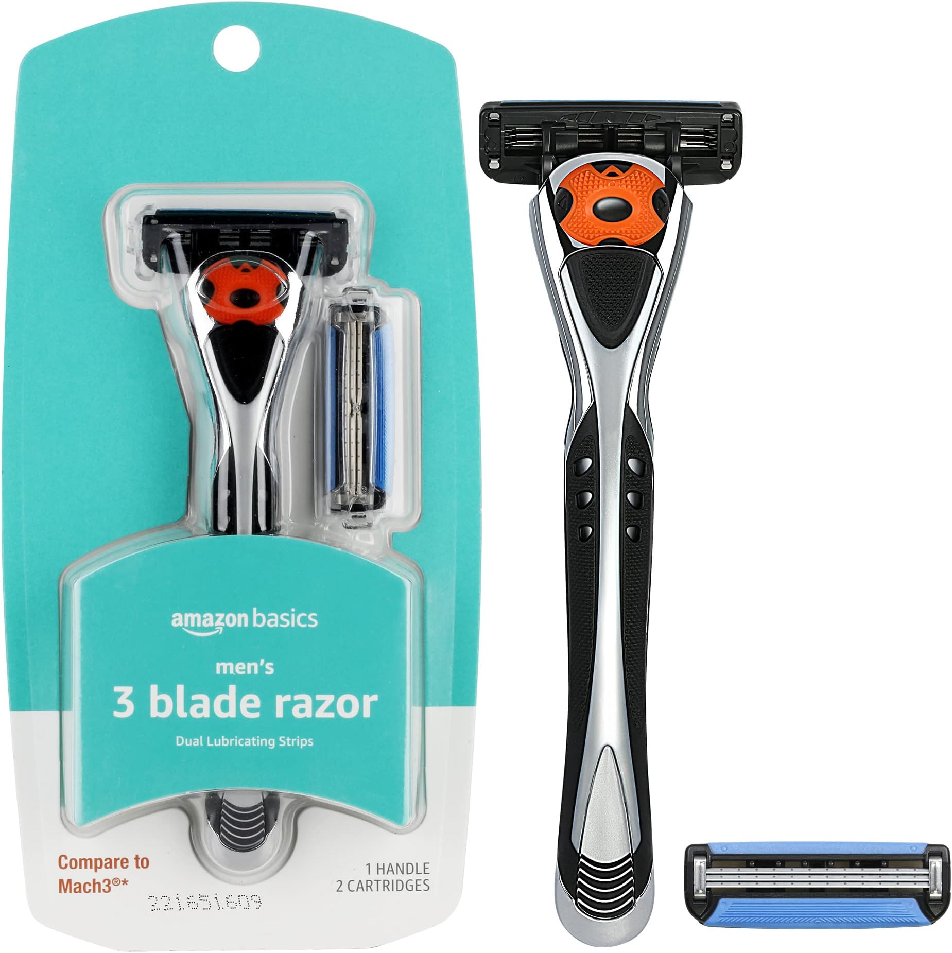 Amazon.com: Amazon Basics 3-Blade Motion Sphere Razor for Men with Dual ...