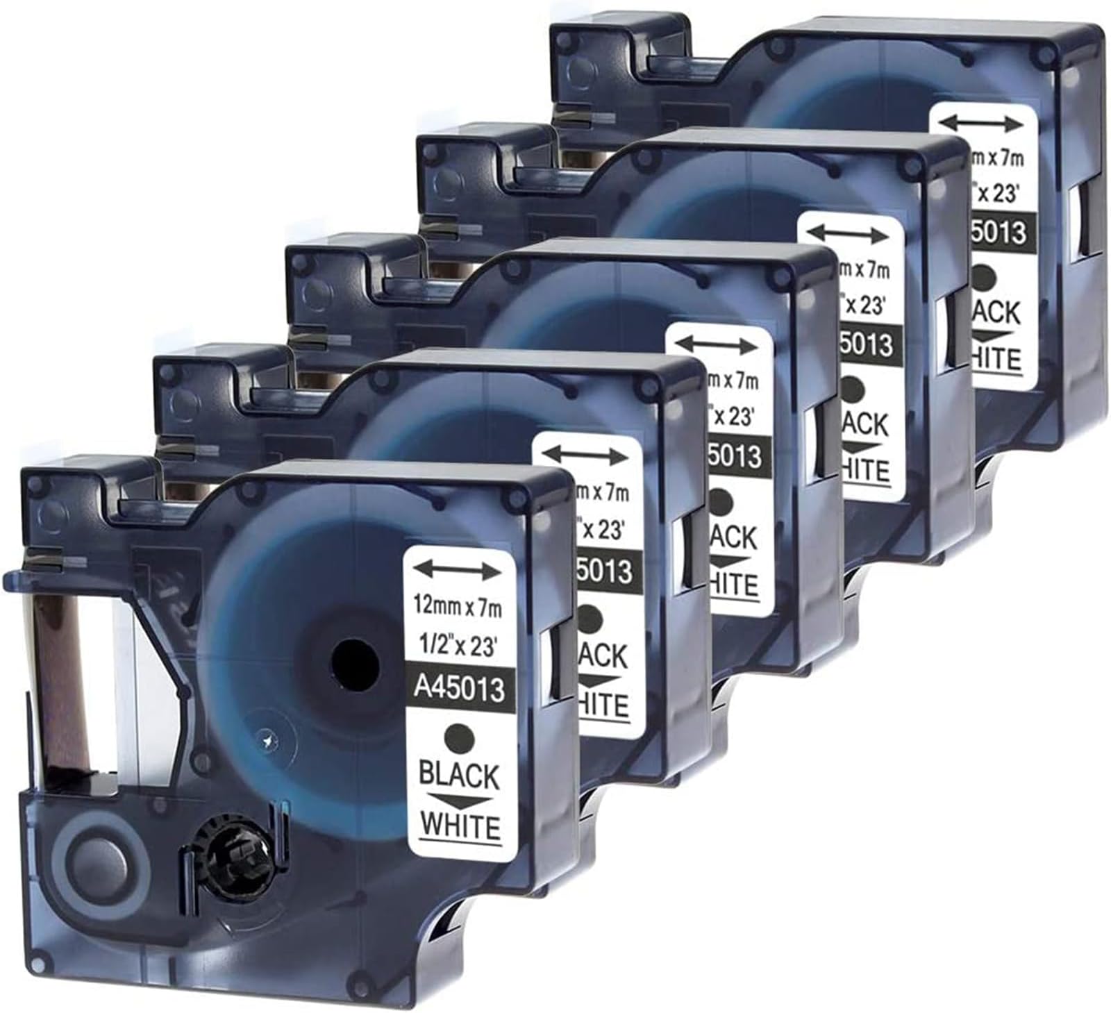 D1 Label Tape 45013 S0720530 12mm x 7m Black On White Compatible with ...