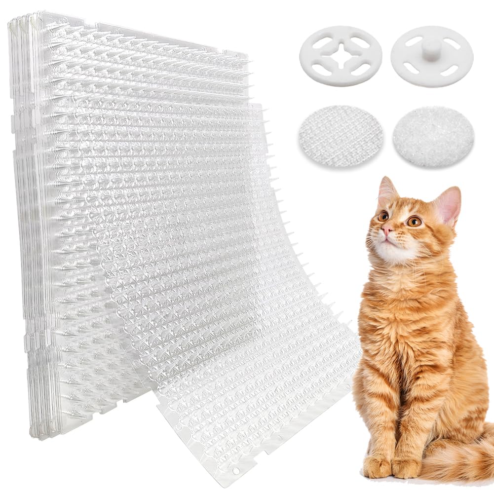 Ley's 10 Pack Cat Deterrent Mat, 16x13 Inch Indoor & Outdoor Anti Cat ...
