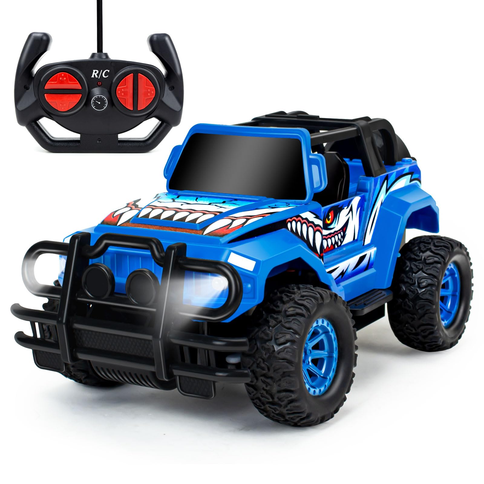 Hymaz Remote Control Car Toys for Boys 4-7 8-12, 1:20 Scale RC Racing Cars Toys with LED ...