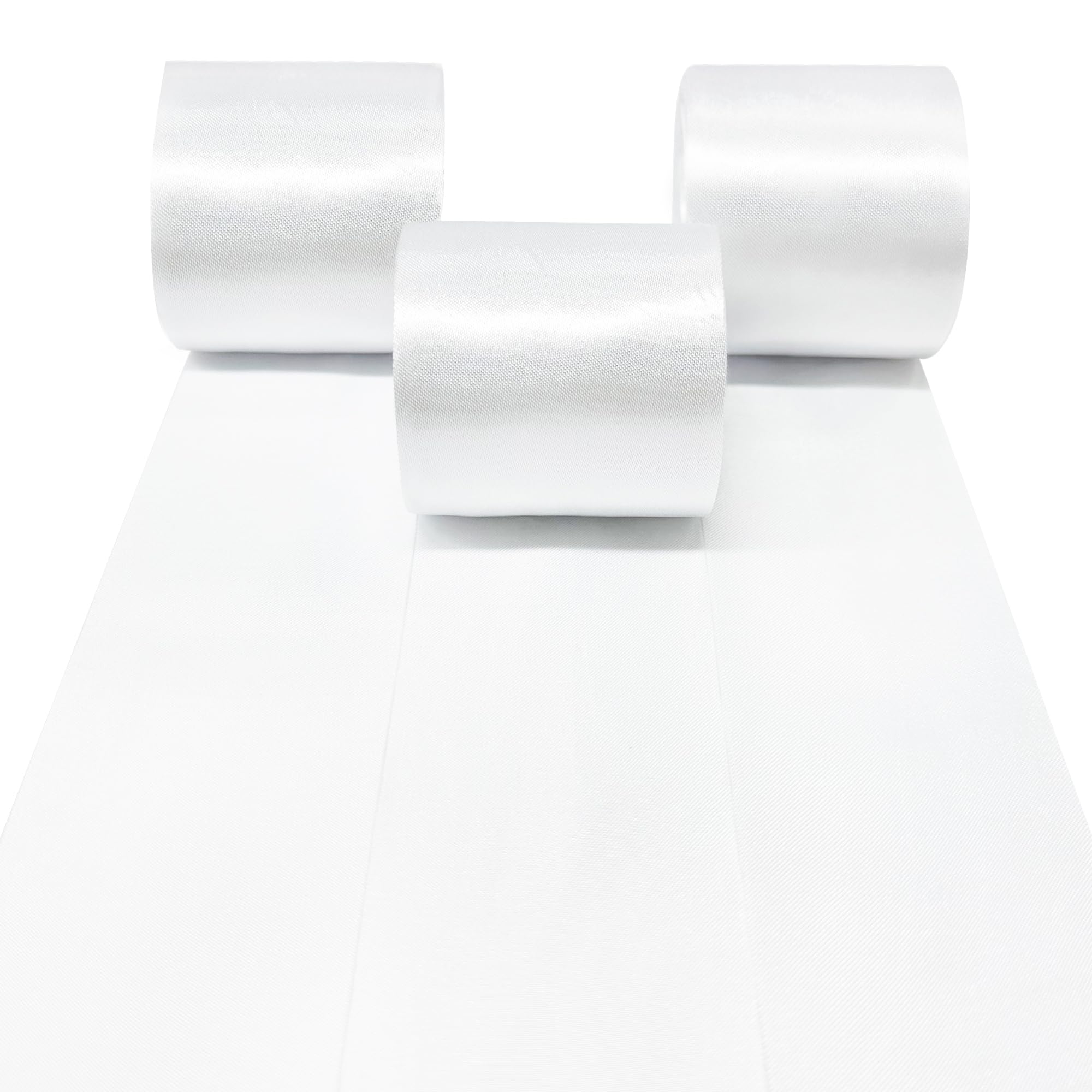 Amazon.com: White Satin Ribbon 65.6Yd × 1.97" Wide Ribbon for Wedding ...