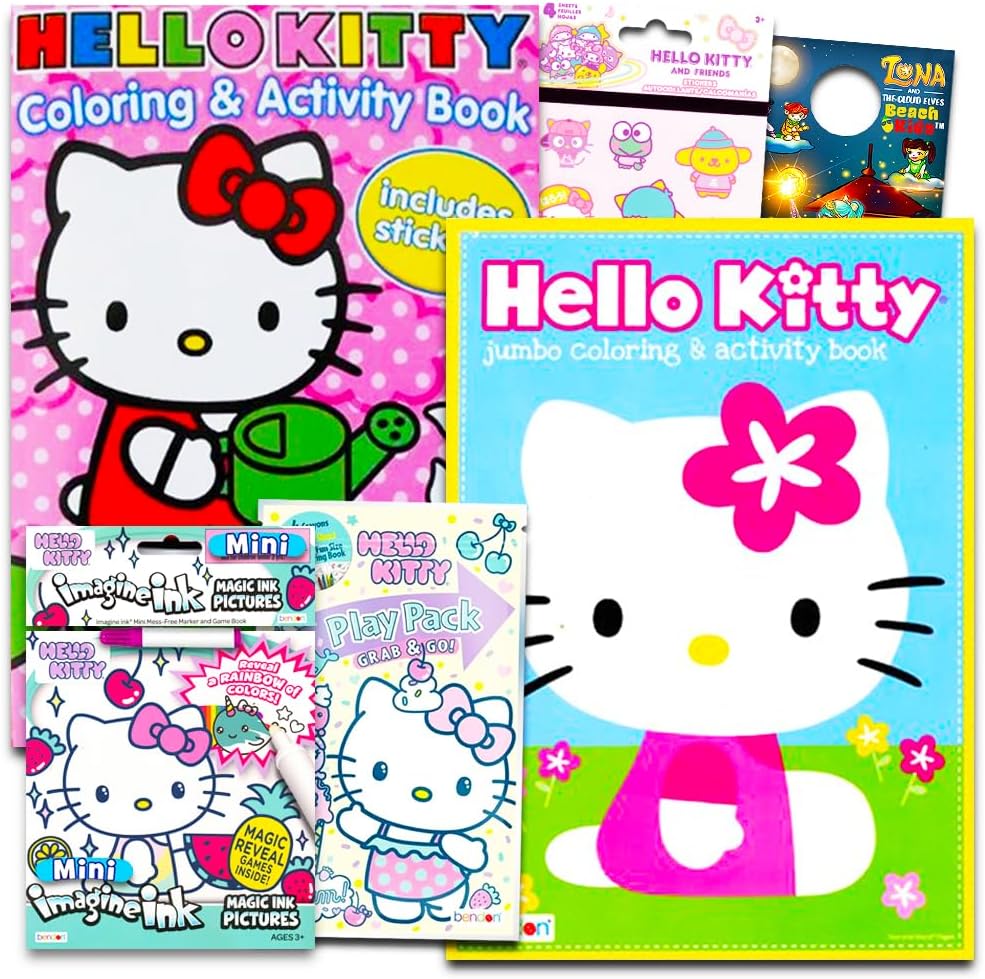 Amazon.com: Bendon Hello Kitty and Friends Advanced Coloring Book ...