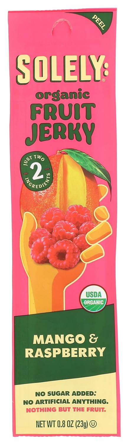 Amazon.com: SOLELY Organic Mango & Raspberry Fruit Jerky, 0.8 OZ