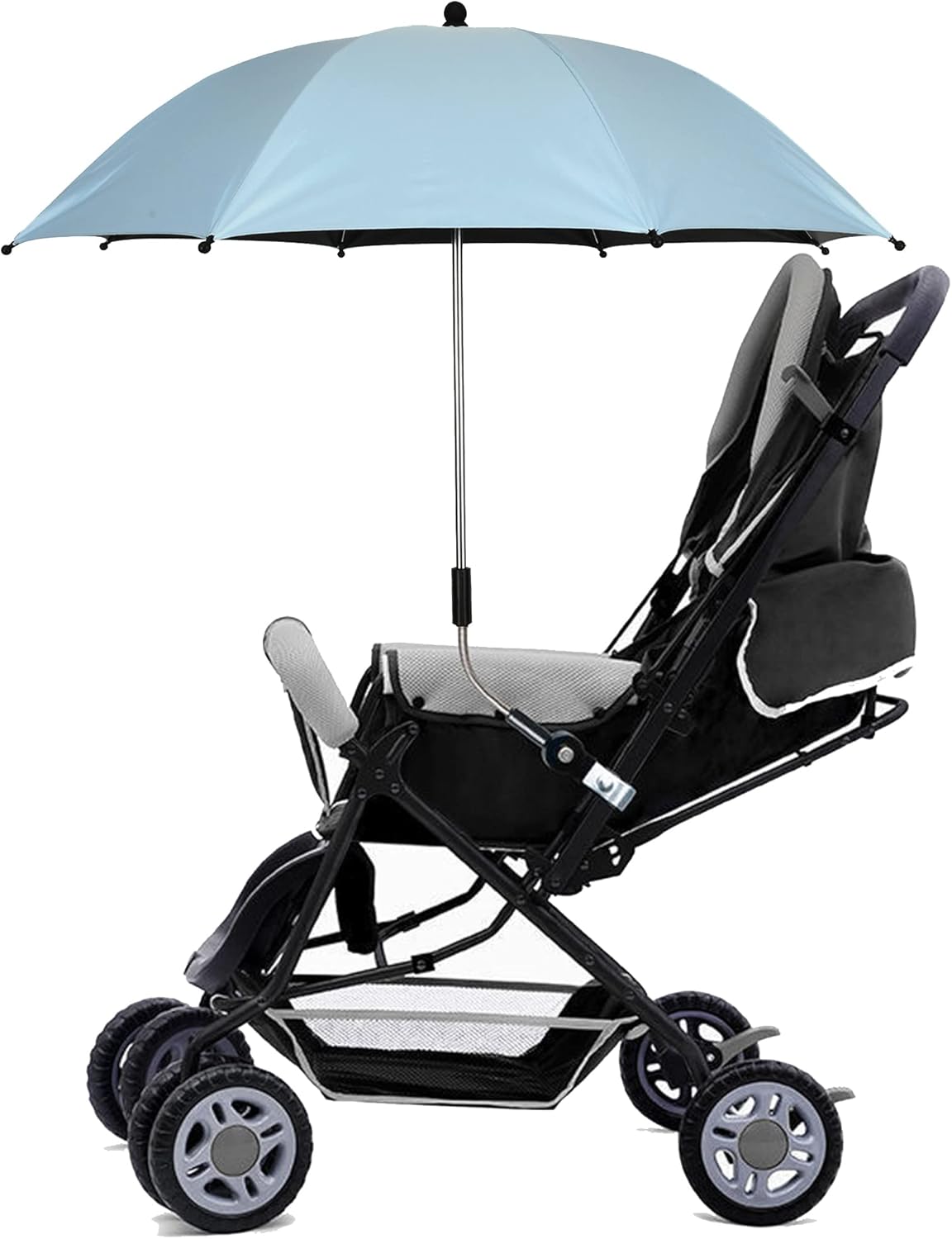 Baby Strollers Umbrella with Adjustable Clamp, Parasol with Clip on ...