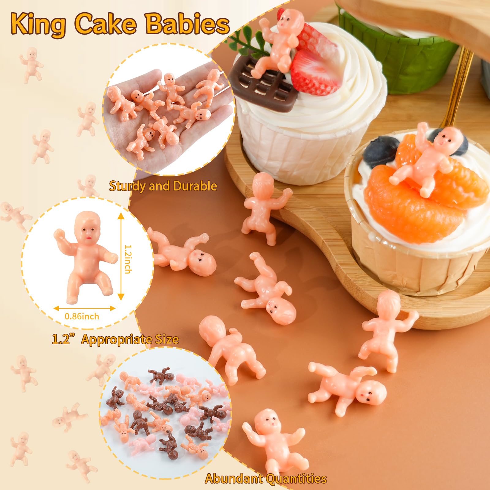 Snapklik.com : SHAOQINLIN 30 Pieces King Cake Babies 1.2inch Mini ...