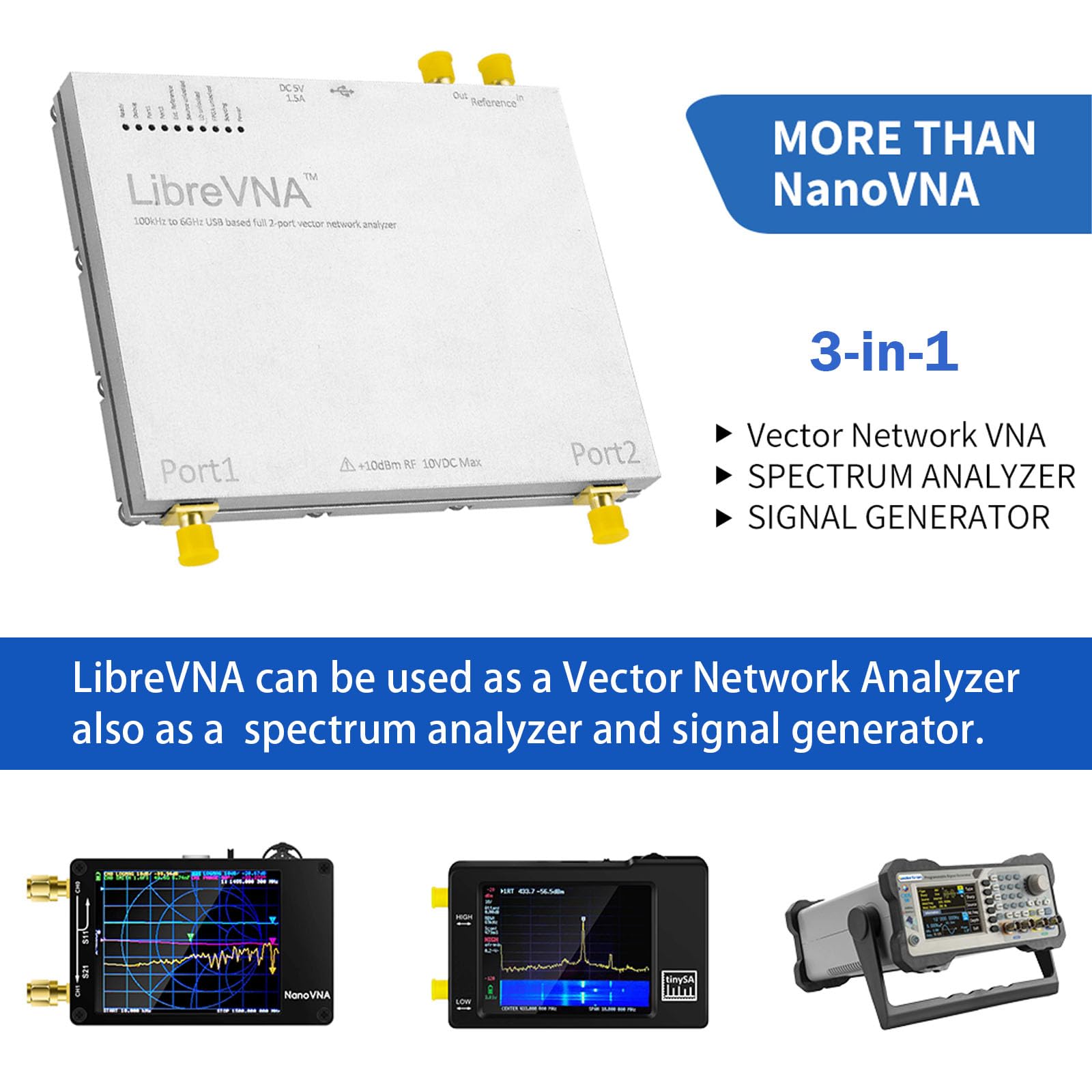 Snapklik.com : AURSINC LibreVNA NanoVNA Vector Network Analyzer, Upgraded Professional Antenna ...