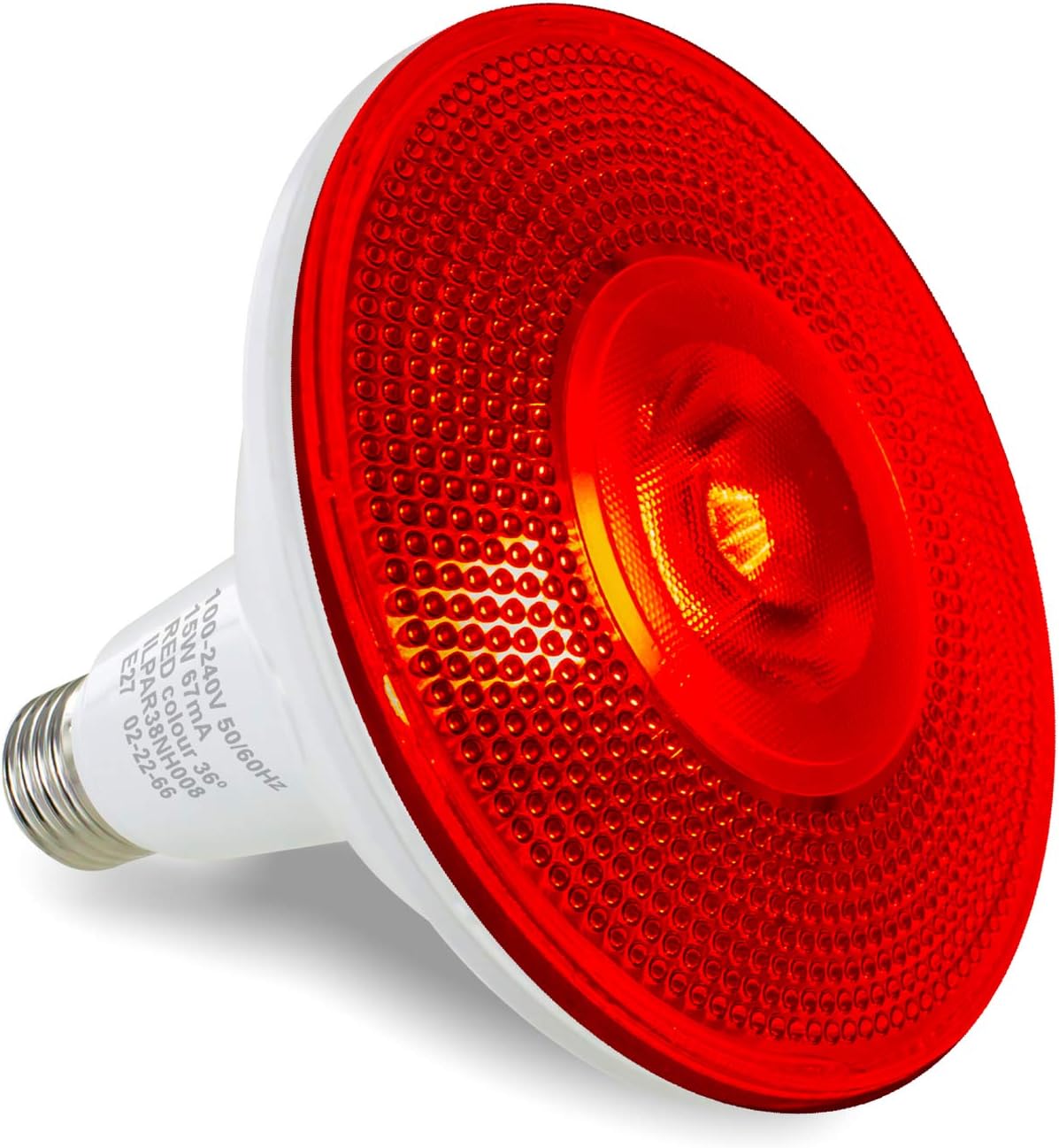 Integral PAR38 Red LED Bulb 15w E27 Spotlight for Coloured Outdoor ...