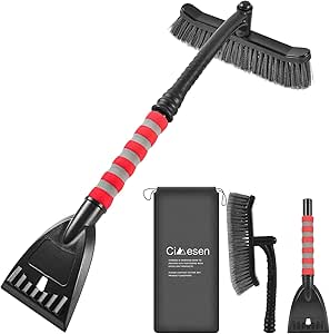 Amazon.com: Cimesen 26" Ice Scraper and Snow Brush-Pivoting Head for Car Windshield,Detachable ...