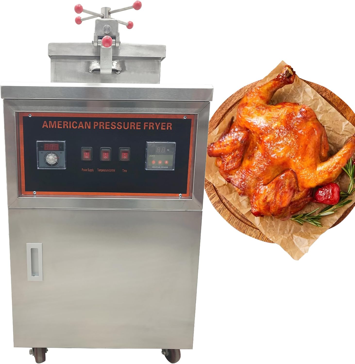 INTBUYING High Pressure Chicken Fryer 45L Commercial Gas Chicken Fried ...
