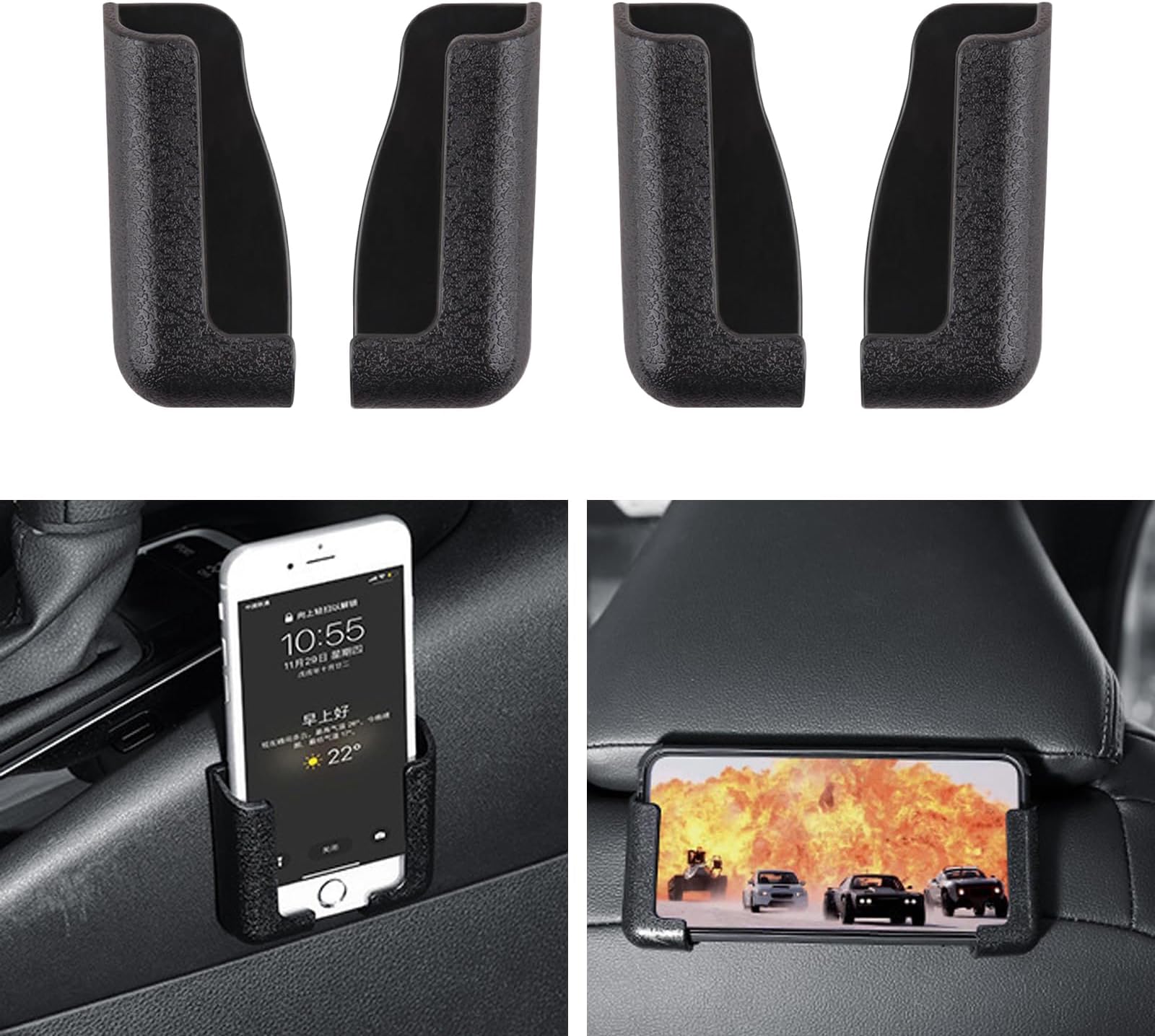 Amazon.com: Sodcay 2 PCS Car Mobile Phone Bracket, Multifunctional ...