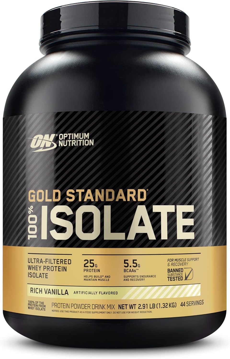 Amazon.com: Gold Standard 100% Isolate, Rich Vanilla, 2.91 lbs (1.32 kg ...