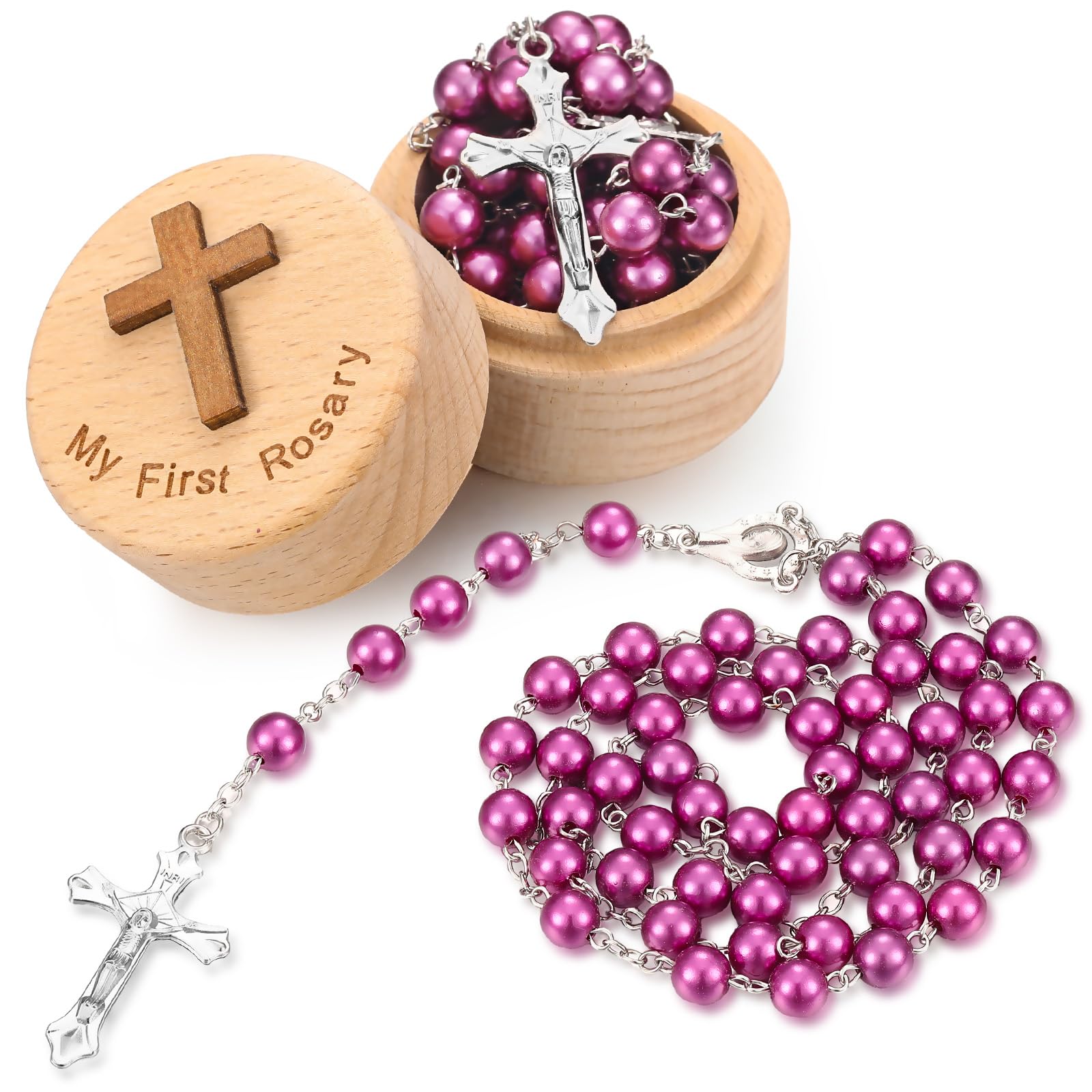 Snapklik.com : Loetere Baptism Gifts For Girls Boys Rosary Catholic My ...