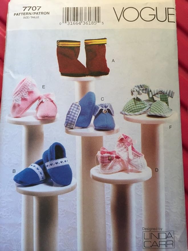 Amazon.com: Vogue Patterns V7707 Baby Booties Package, in One Envelope ...