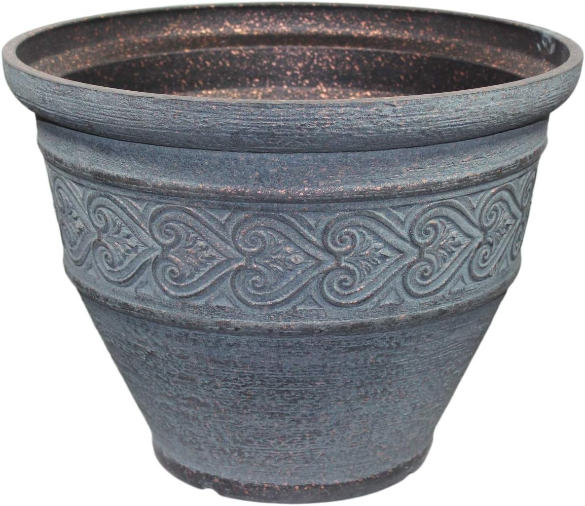 Muddy Hands 26 Litre Copper Large Plant Pot Outdoor Garden Round ...