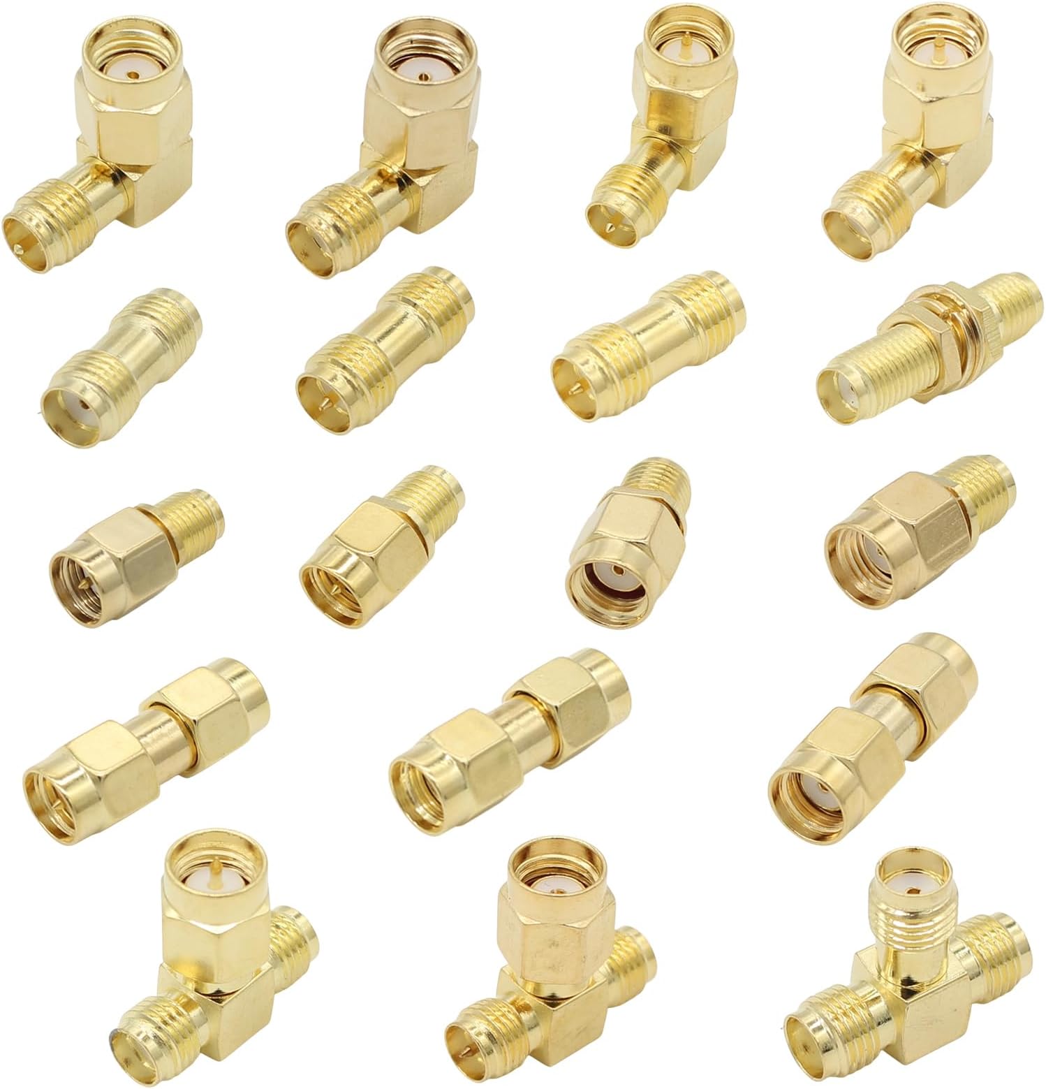 Amazon.com: exgoofit SMA Adapter Kit, 18pcs, Gold Plated, Compatible ...