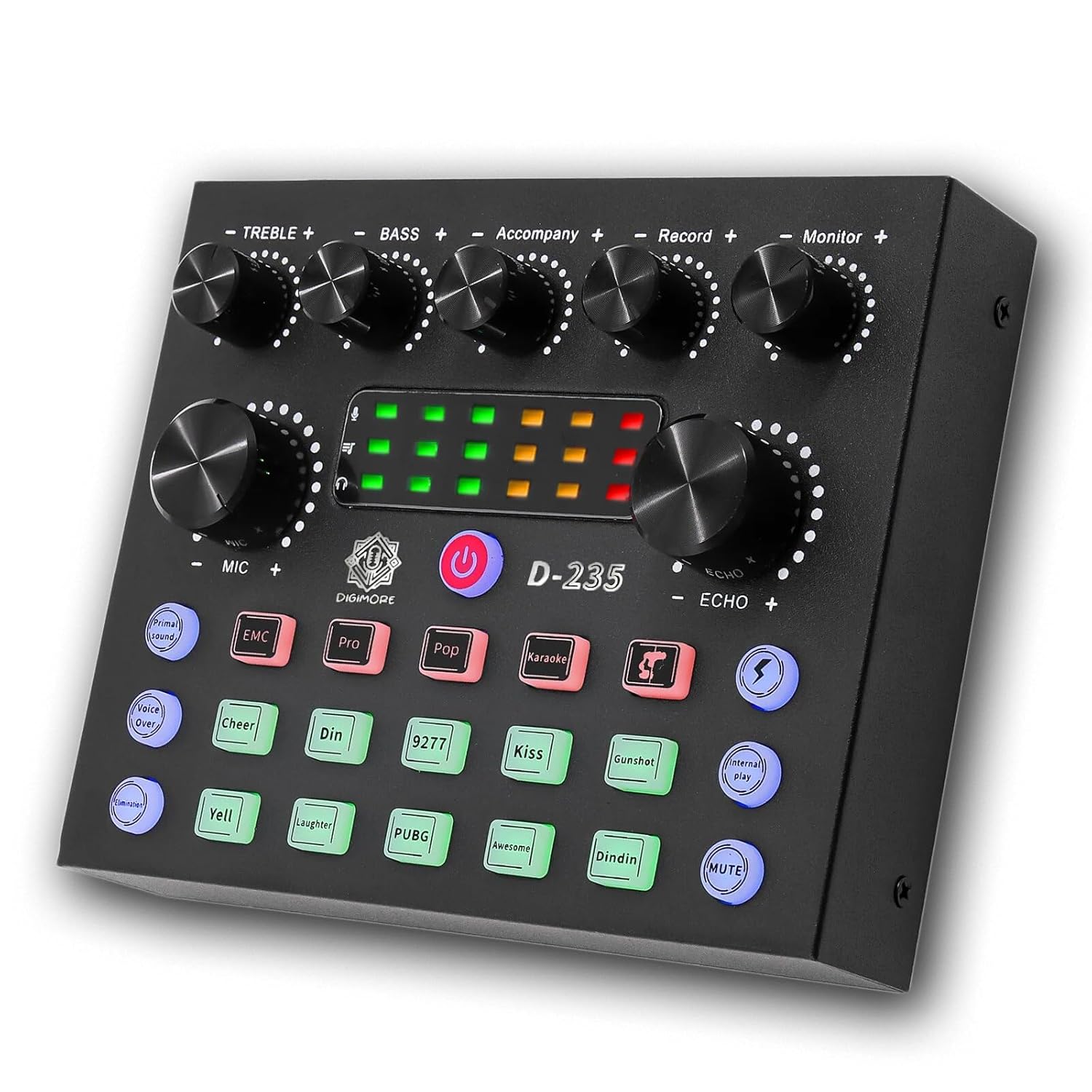 DIGIMORE Audio Mixer | Live Sound Card | Audio Interface with DJ Mixer ...