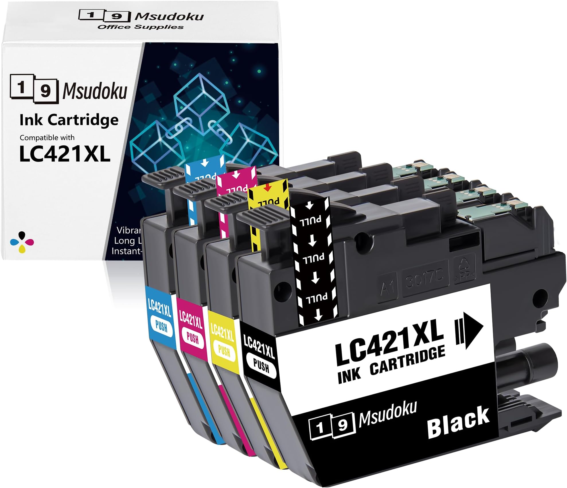 SANCTink LC421 421XL Cartouches d'encre pour Brother LC421 LC421XL VAL ...