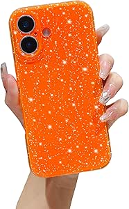 Amazon.com: FABSPARK Case for iPhone 16,Super Cute Vibrant Neon Glitter Shiny Bling Sparkly ...