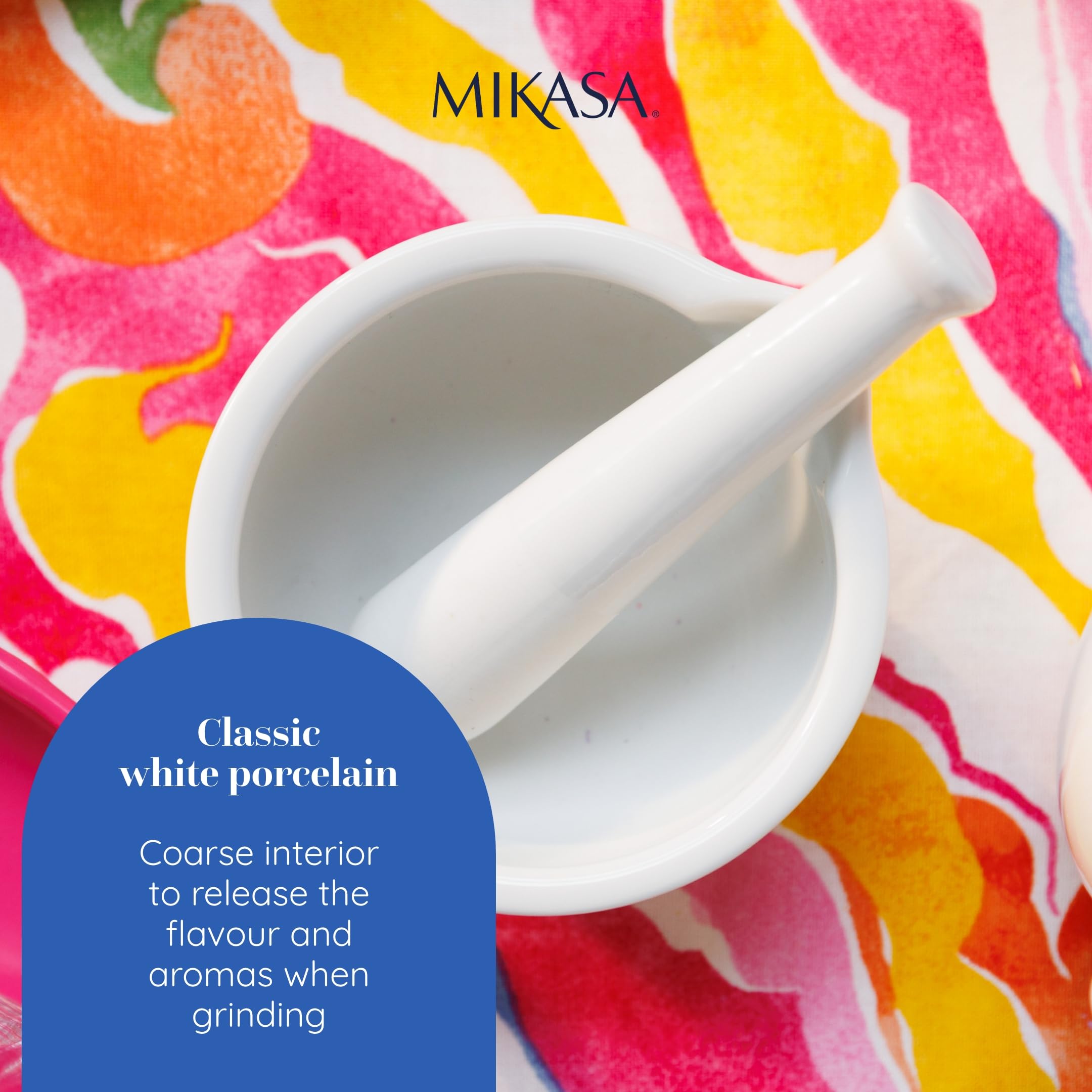 Mikasa Chalk Porcelain Mortar & Pestle, Labelled – BigaMart