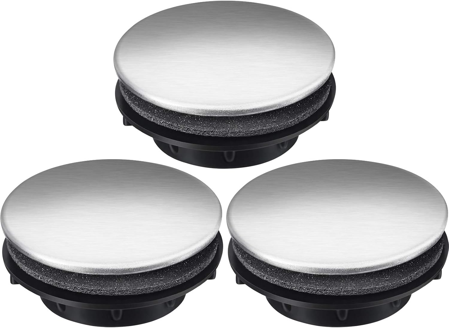 Amazon.com: Tatuo 3 Pieces Kitchen Sink Hole Cover Faucet Cap Stainless ...