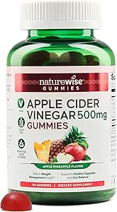 Amazon.com: NatureWise Apple Cider Vinegar Gummies - 1000mg ACV per 2 + Vitamin B12 - Pectin ...