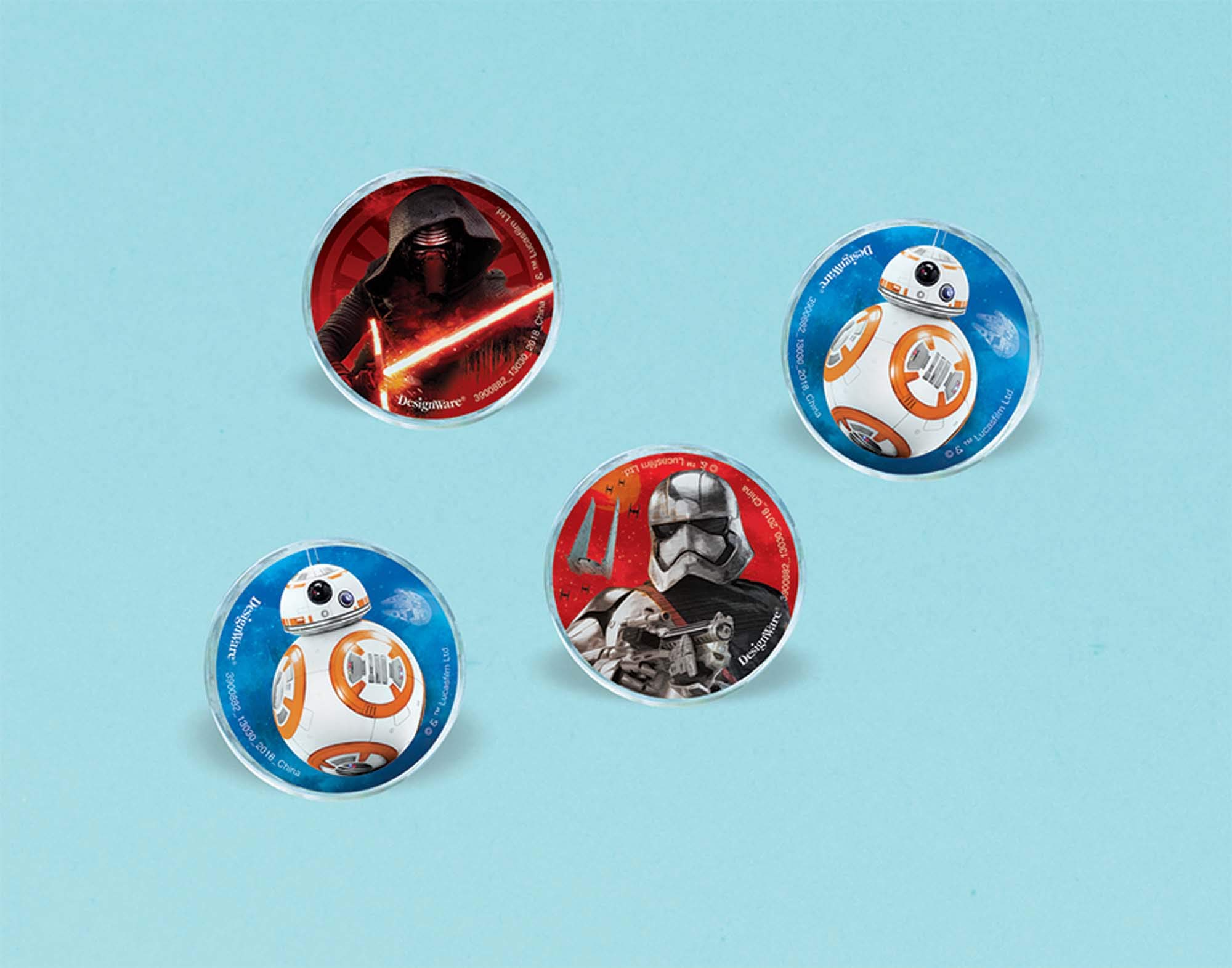 Amazon.com: Assorted Kids Star Wars VII Bounce Balls- 4 pcs. : Toys & Games