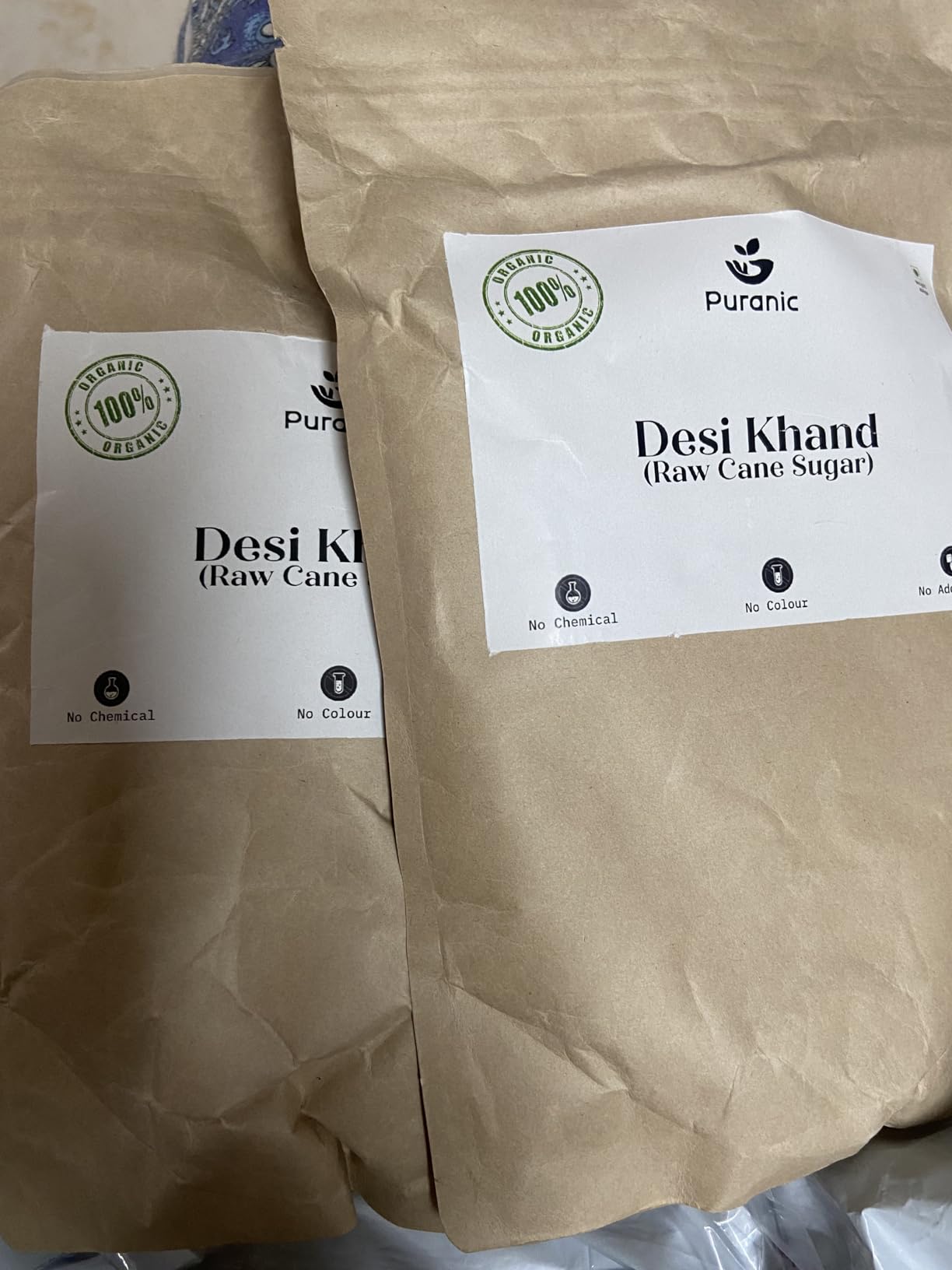Puranic ORGANIC Desi Khand (Khandsari) 900 gm (Pack of 1) | Chemical ...