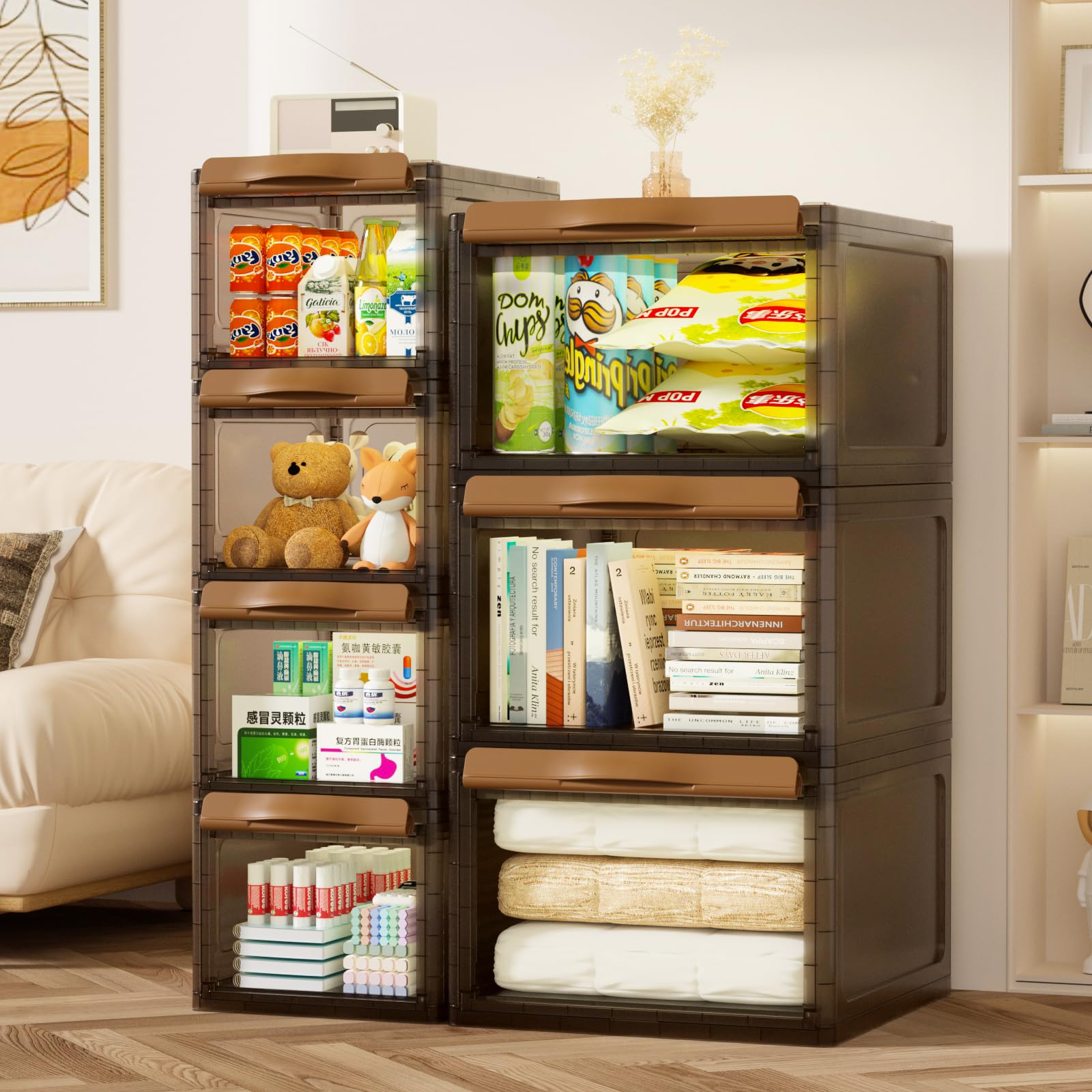 Snapklik.com : Bathroom Organizer, HAIXIN Storage Drawers, Stackable ...