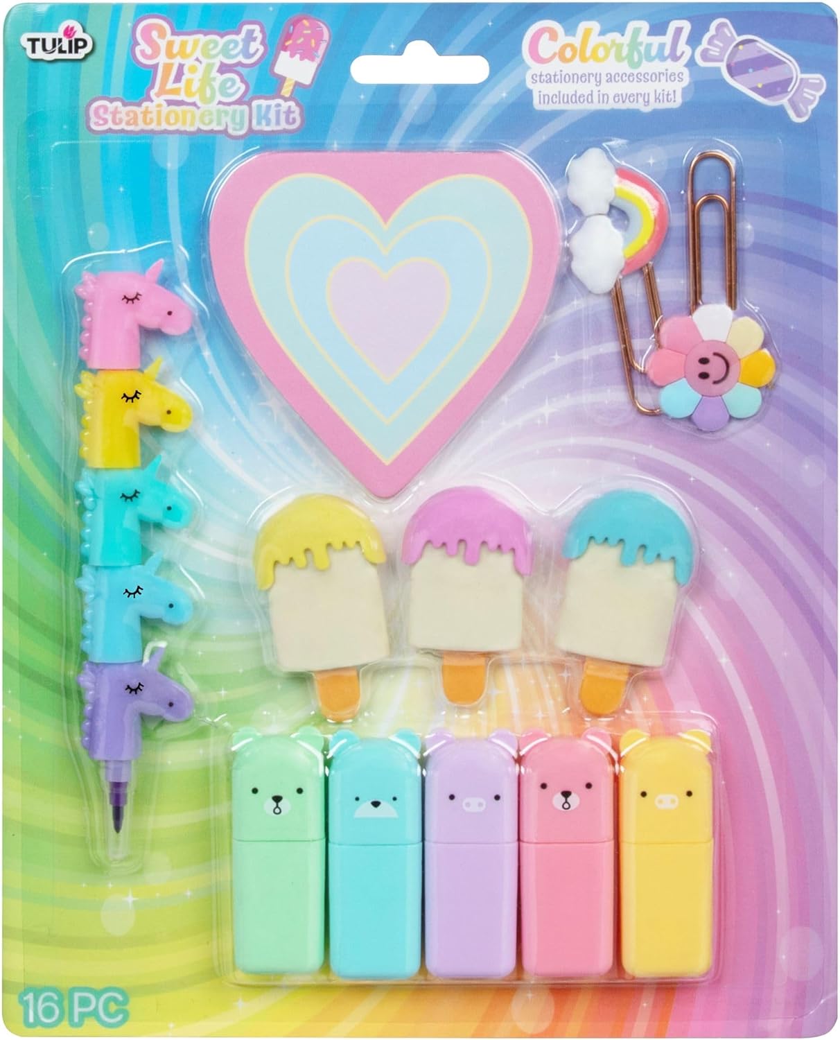 Amazon.com: Tulip Sweet Life Stationary Kit, Fun Unicorn Stackable ...