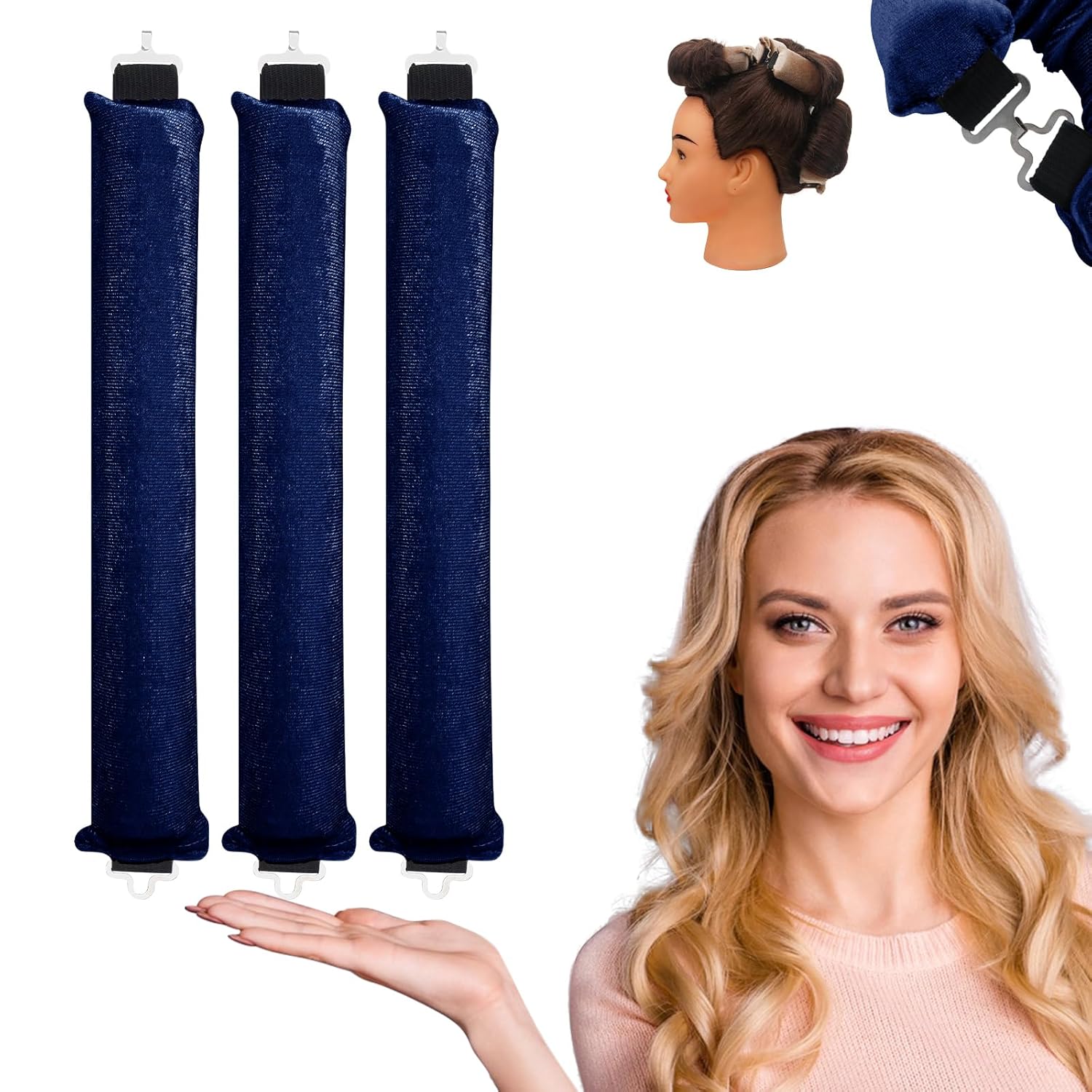 Amazon.com : TULOBI Overnight Blowout Rods Heatless 3PCS Hair Curler ...