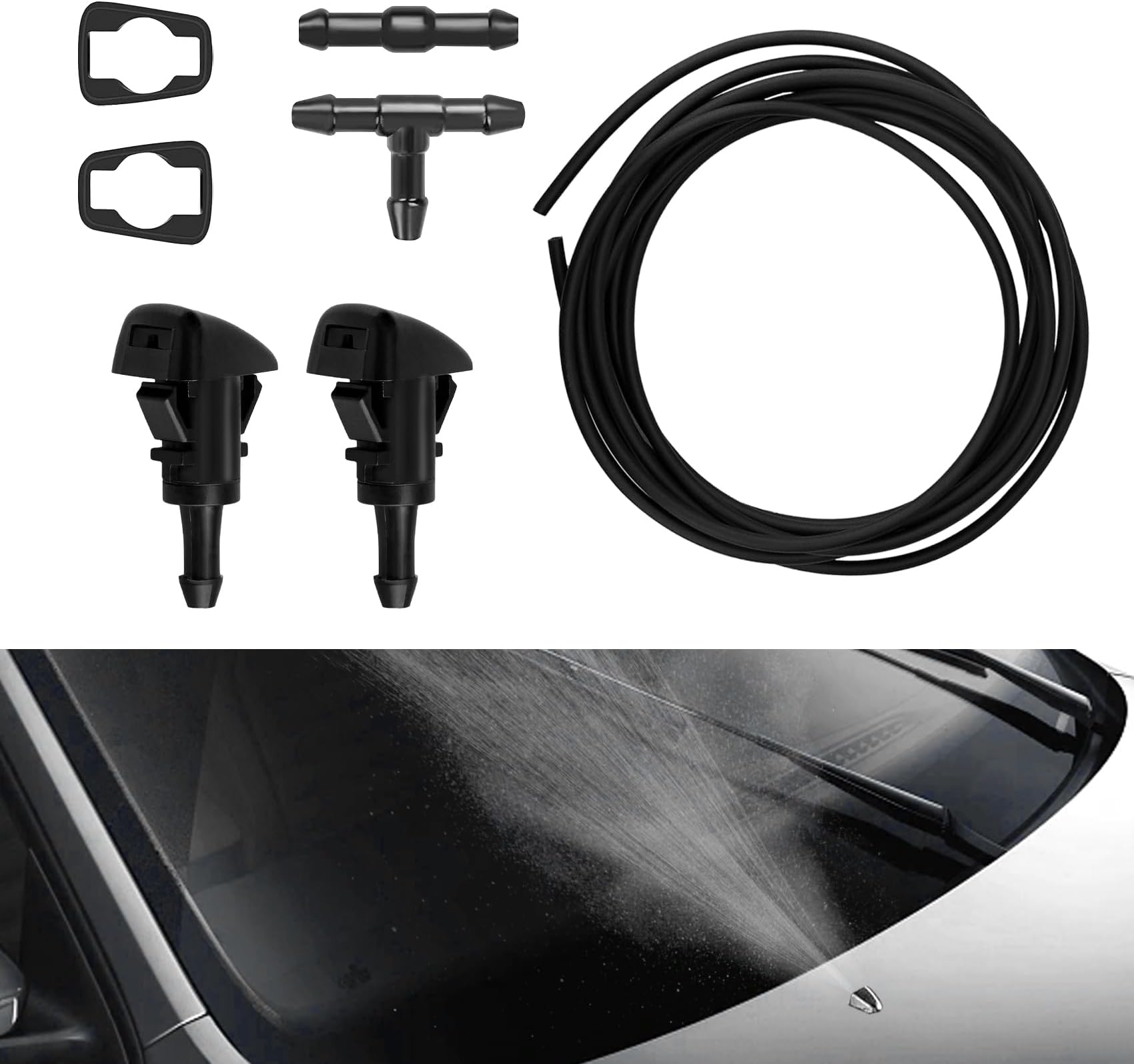 Amazon.com: YOKKIP Windshield Washer Nozzles Kit, Replacement for 07-16 ...