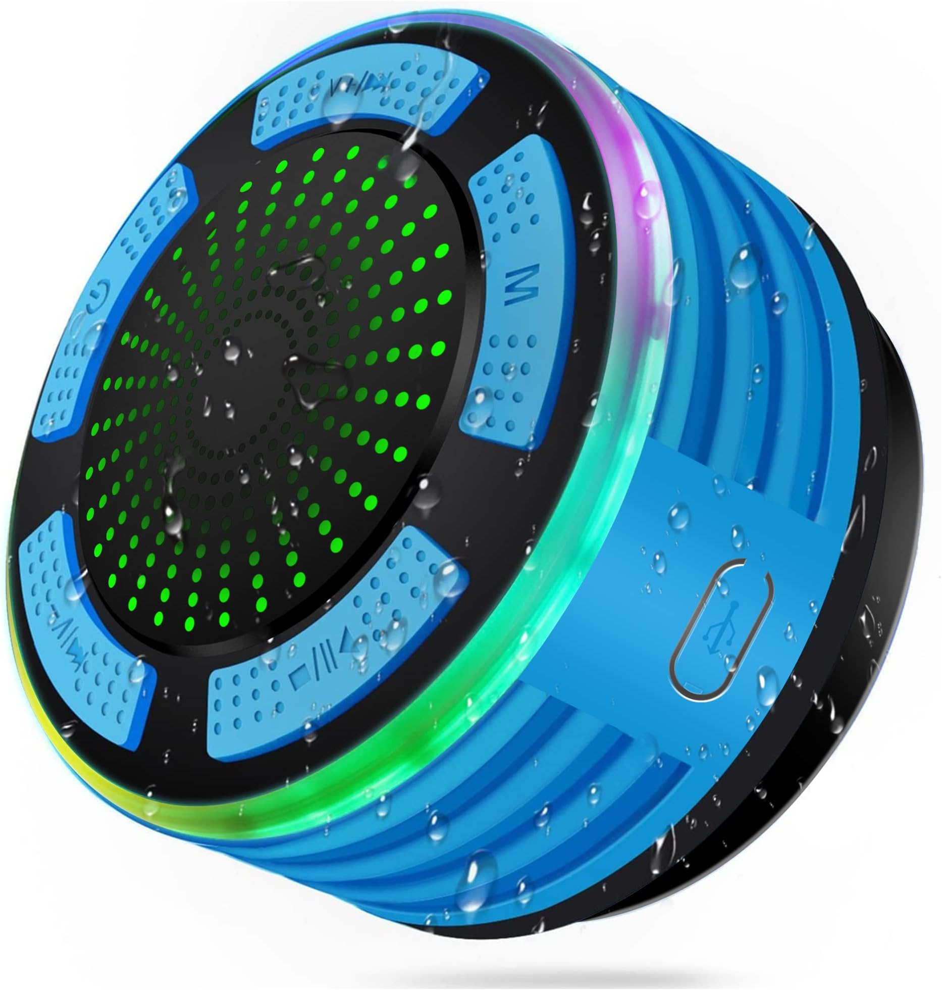 BassPal Shower Speaker, IPX7 Waterproof Bluetooth Speaker, Shower Radio ...