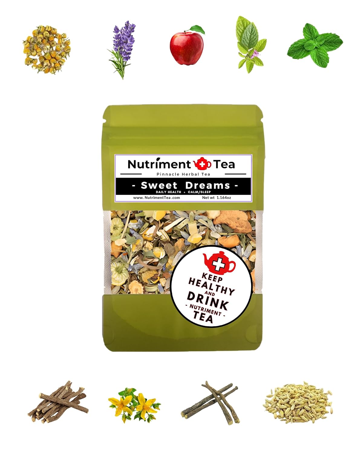 Amazon.com: Nutriment Tea (Sweet Dreams) - DAILY·HEALTH/CALM/IMMUNE ...