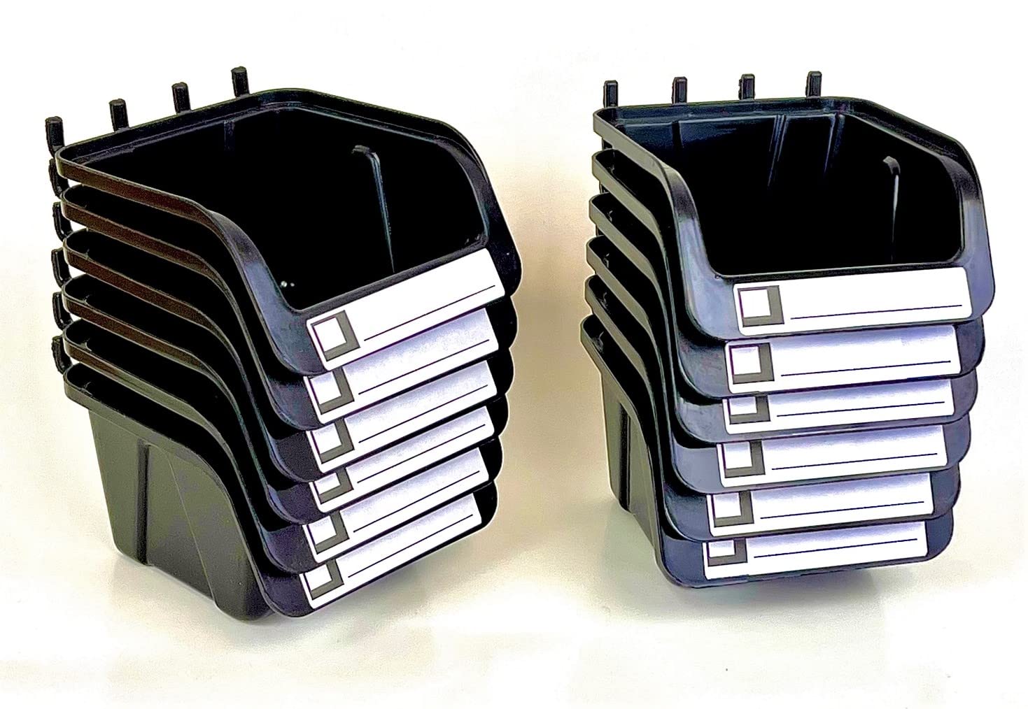 Amazon.com: WallPeg Pegboard Bins - 12 Pack - Hooks to 1/4" or 3/16 ...