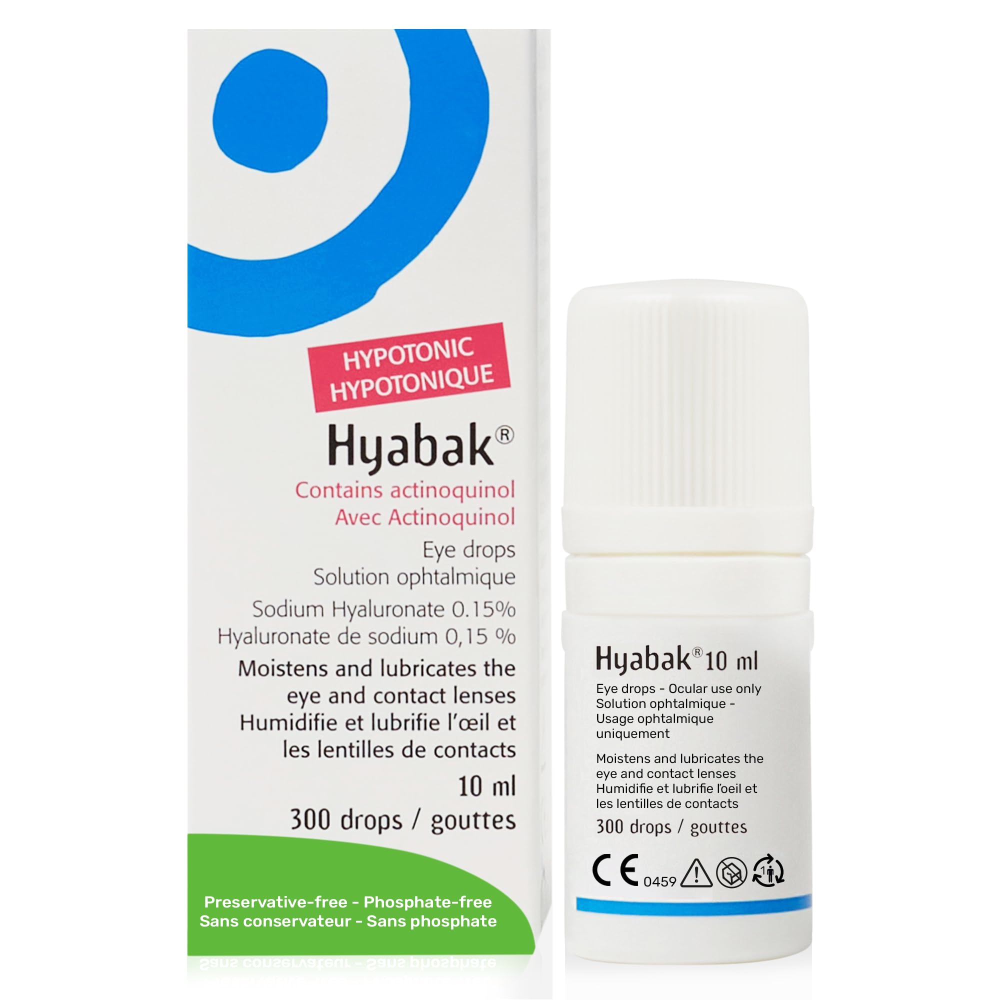 Thea Hyabak Eye Drops - Hyaluronic Acid for Dry Eyes, Contact Lens ...