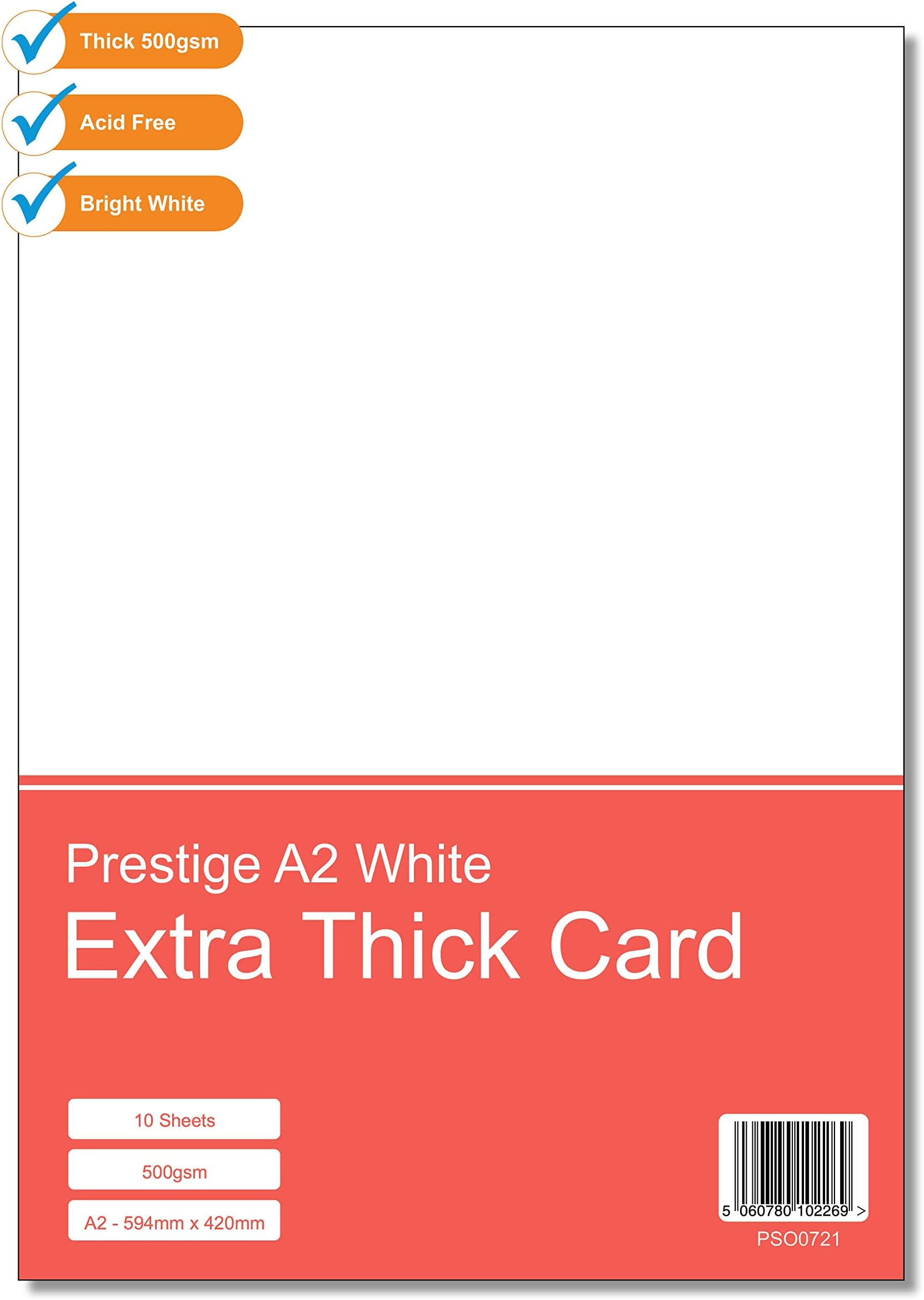Prestige Premium Super Thick A2 White 500gsm Craft Card - Extra Thick ...