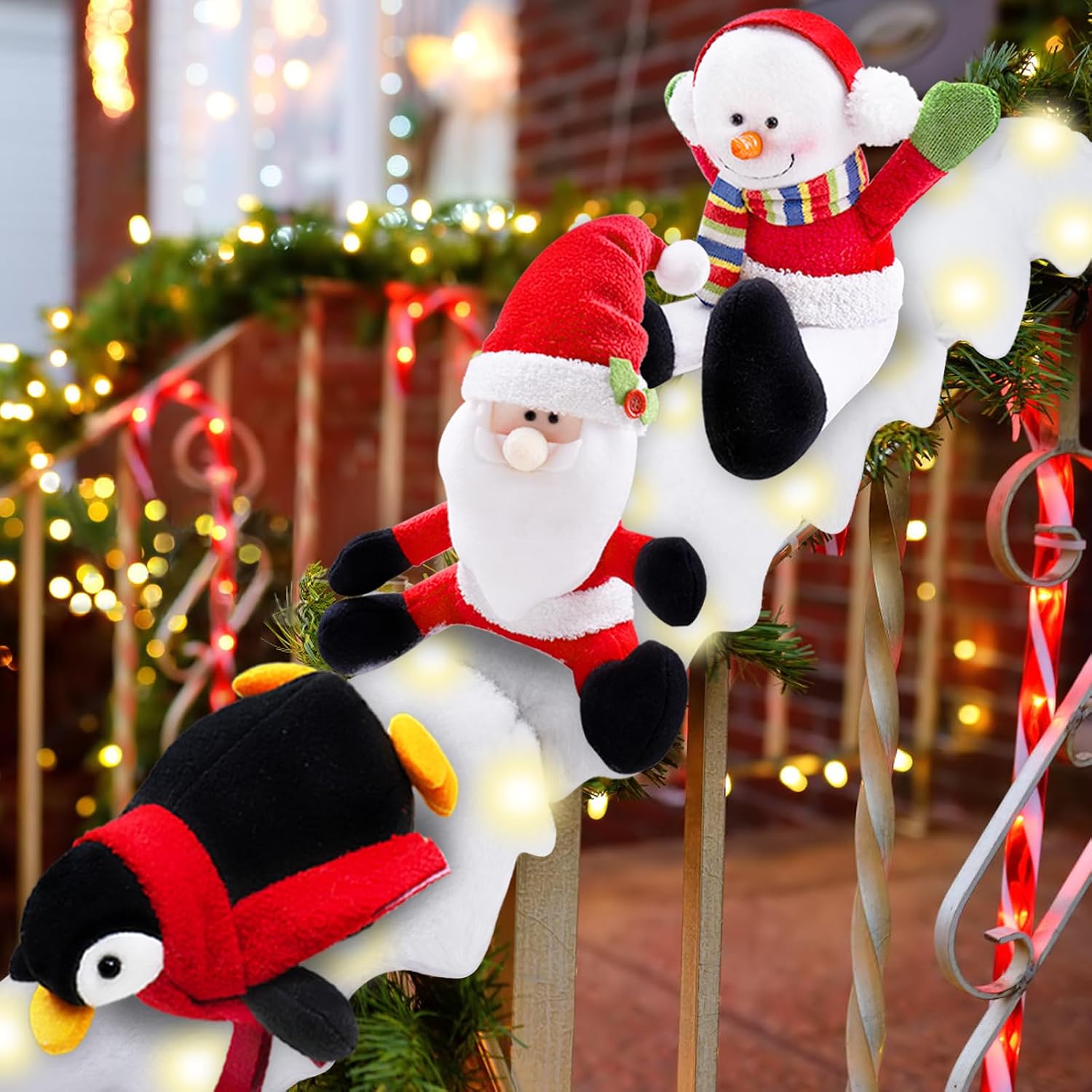Amazon.com: Decorative Holiday Snowman Stair Set- 5 Ft Banister Set ...