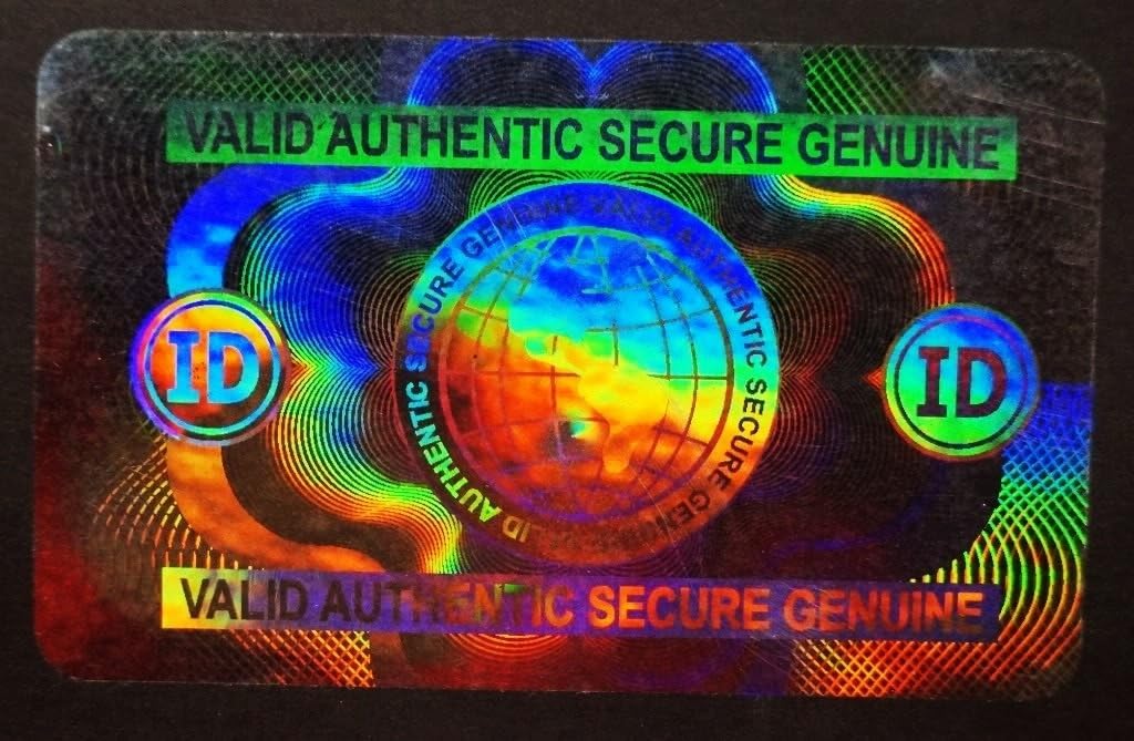Amazon.com : Secure Globe Hologram Overlays Inkjet Teslin ID Cards (50 ...