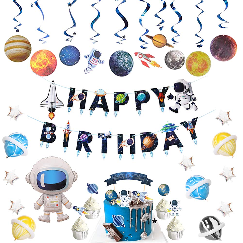 Buy SHERONV Outer Space Party Decoration Kit Solar System Planets ...