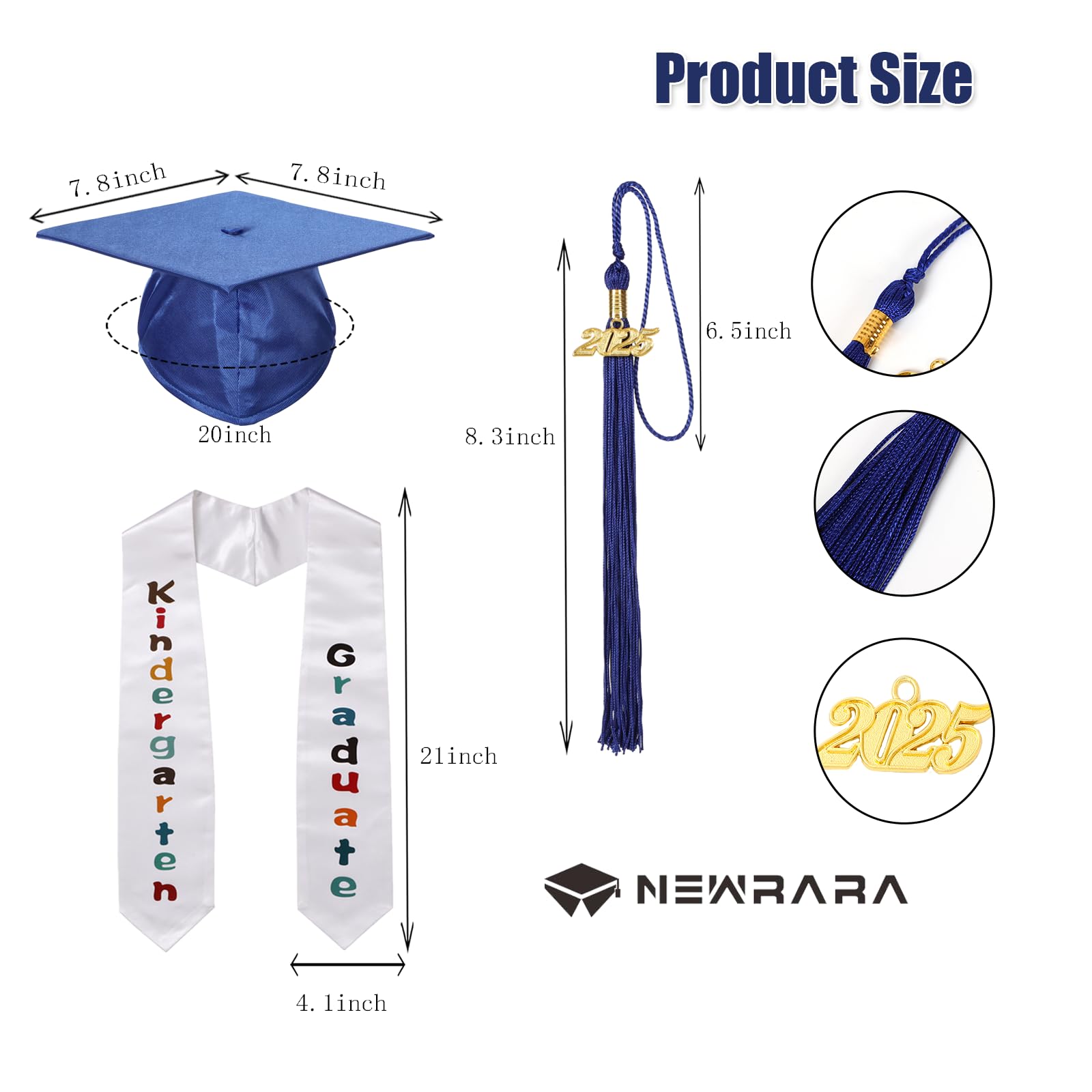Snapklik.com : Newrara Kindergarten Graduation Cap And Gown Stole ...