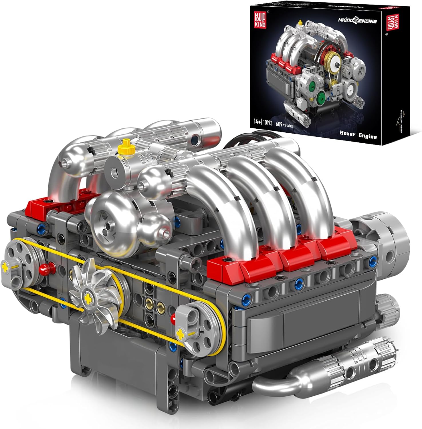 Amazon.com: Mould King 10193 Boxer Engine Model Kit That Runs - Build ...