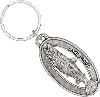 Amazon.com: Lake Trout Keychain, Pewter, F019KC, 1 3/4”, 100% Handmade ...