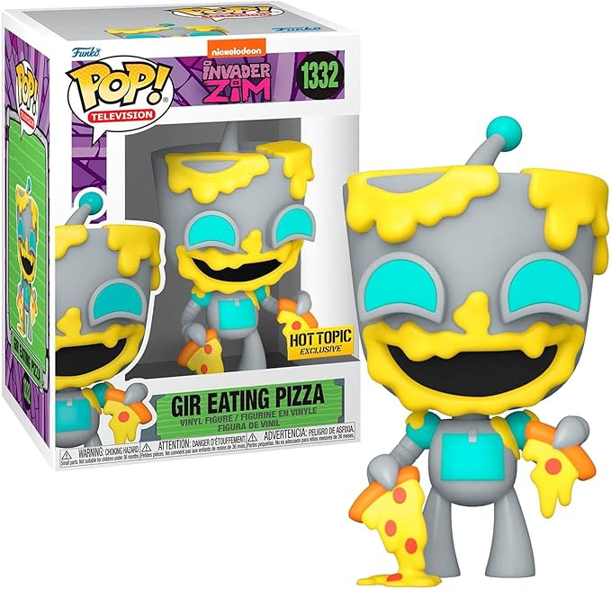 Amazon.com: Funko Pop! Television: Invader Zim - Gir Eating Pizza ...