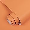 Decotalk Orange Wallpaper Solid Orange Peel and Stick Wallpaper 17.7 ...