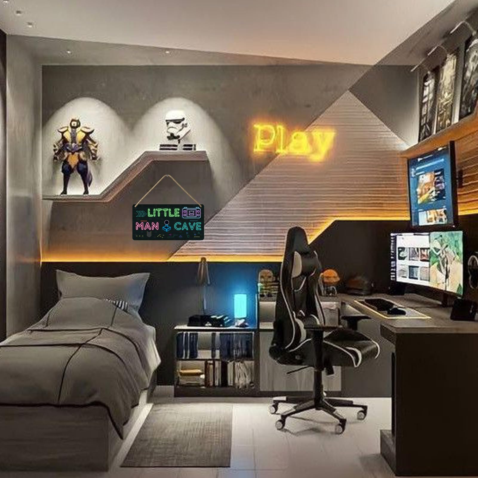 Cool Bedroom Ideas For Gamers Gaming Bedroom For Anime Fans, With Neo